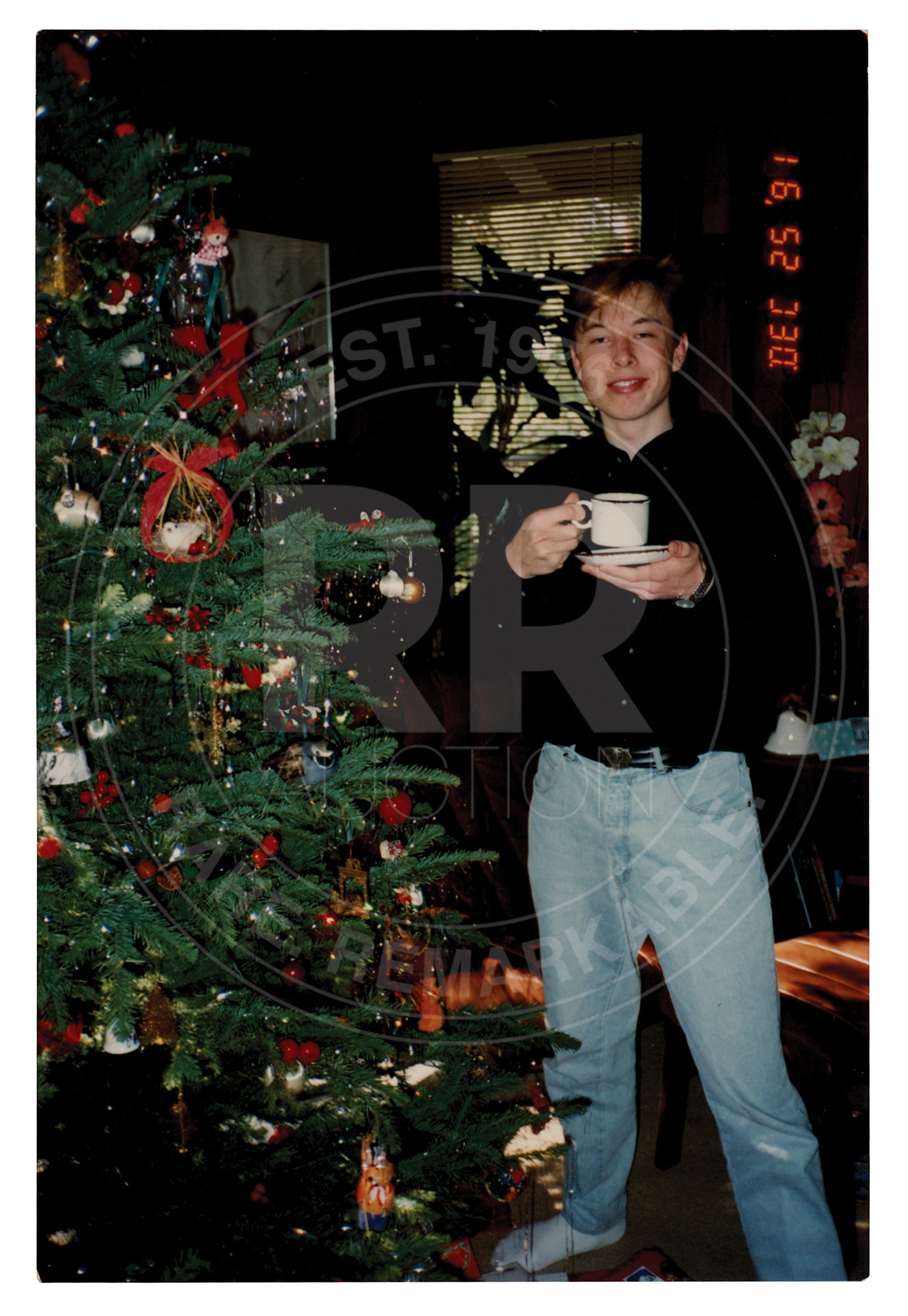 Elon Musk Original Photograph (Christmas, 1991) | RR Auction