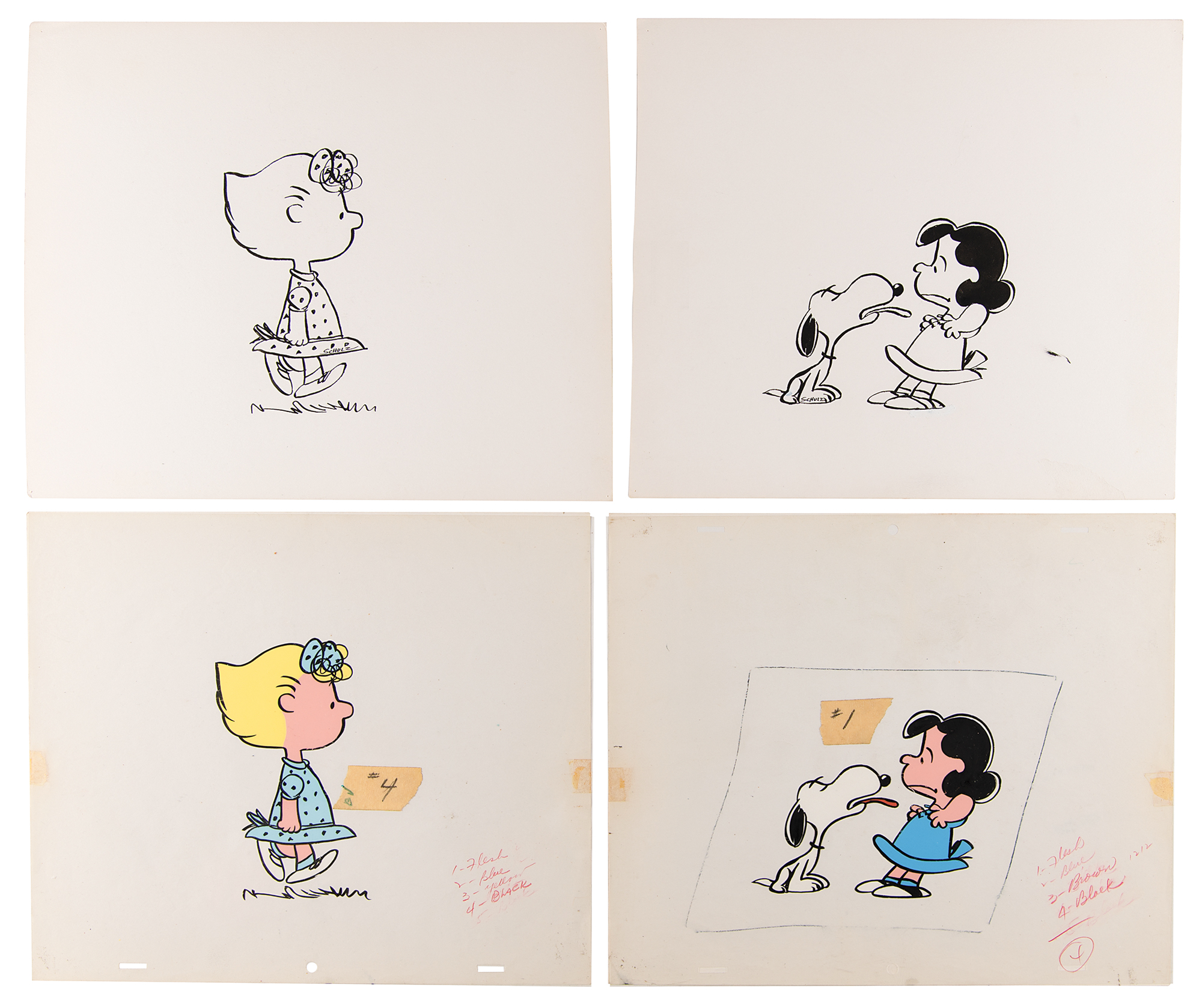 Charles Schulz (13) Original 'Peanuts' Drawings for