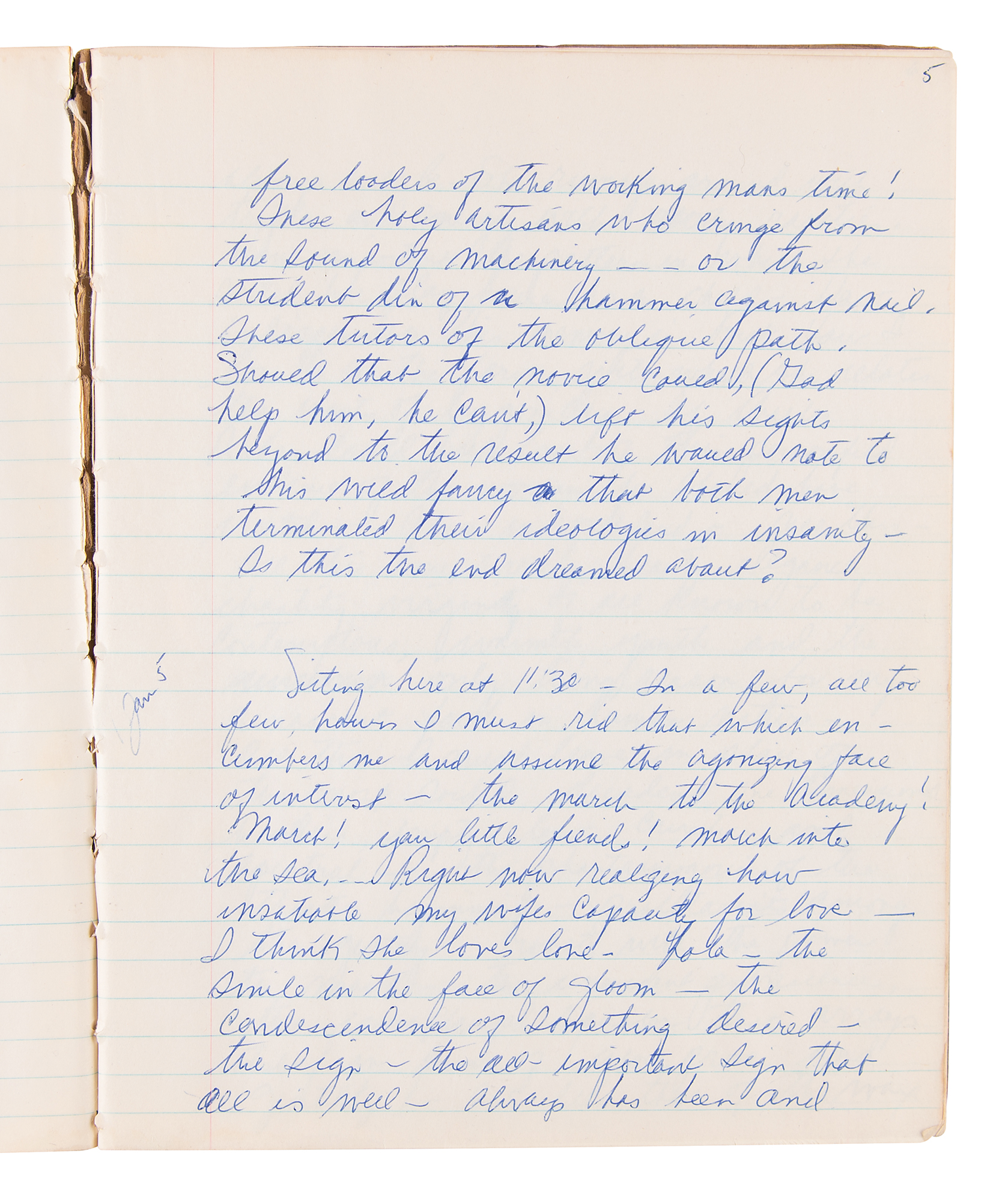 Robert Redford's Early Handwritten Diary (1959-1962) - Dated to