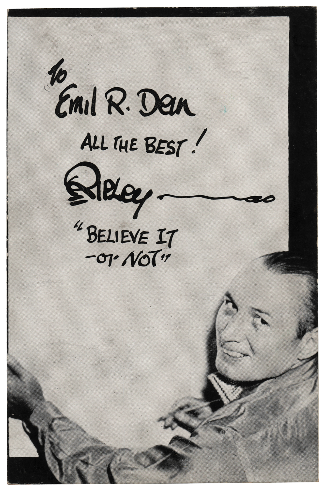 Robert Ripley Signed Photograph | RR Auction