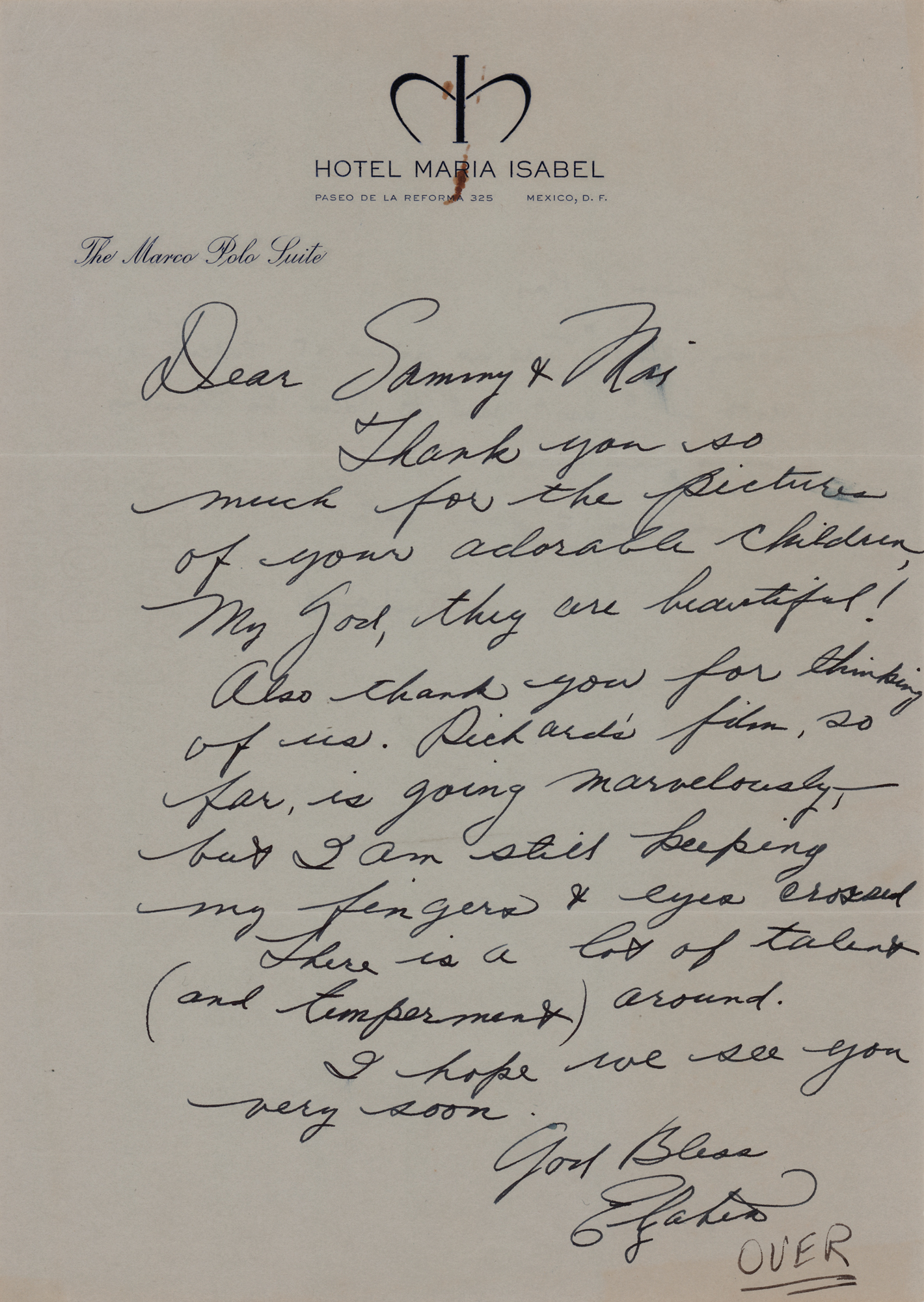 Elizabeth Taylor and Richard Burton (2) Autograph Letters Signed to