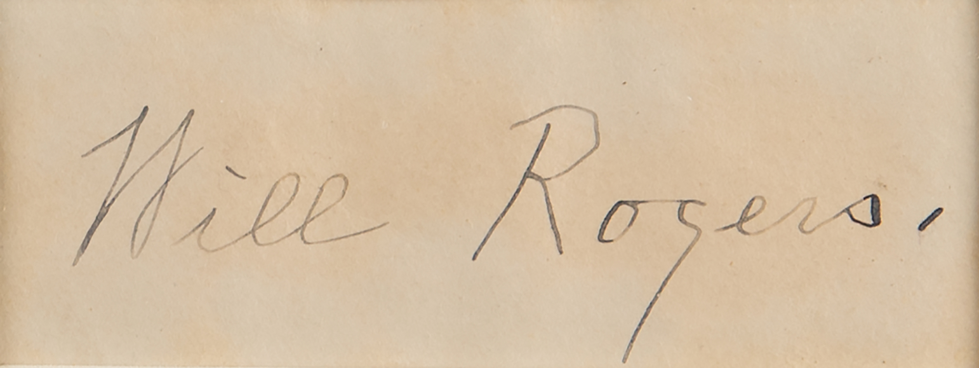 Will Rogers Signature | RR Auction