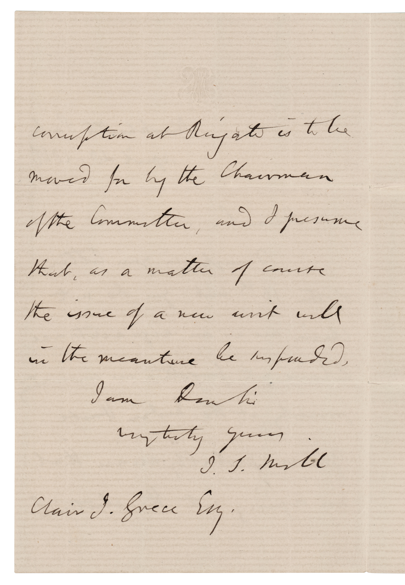 John Stuart Mill Autograph Letter Signed | RR Auction