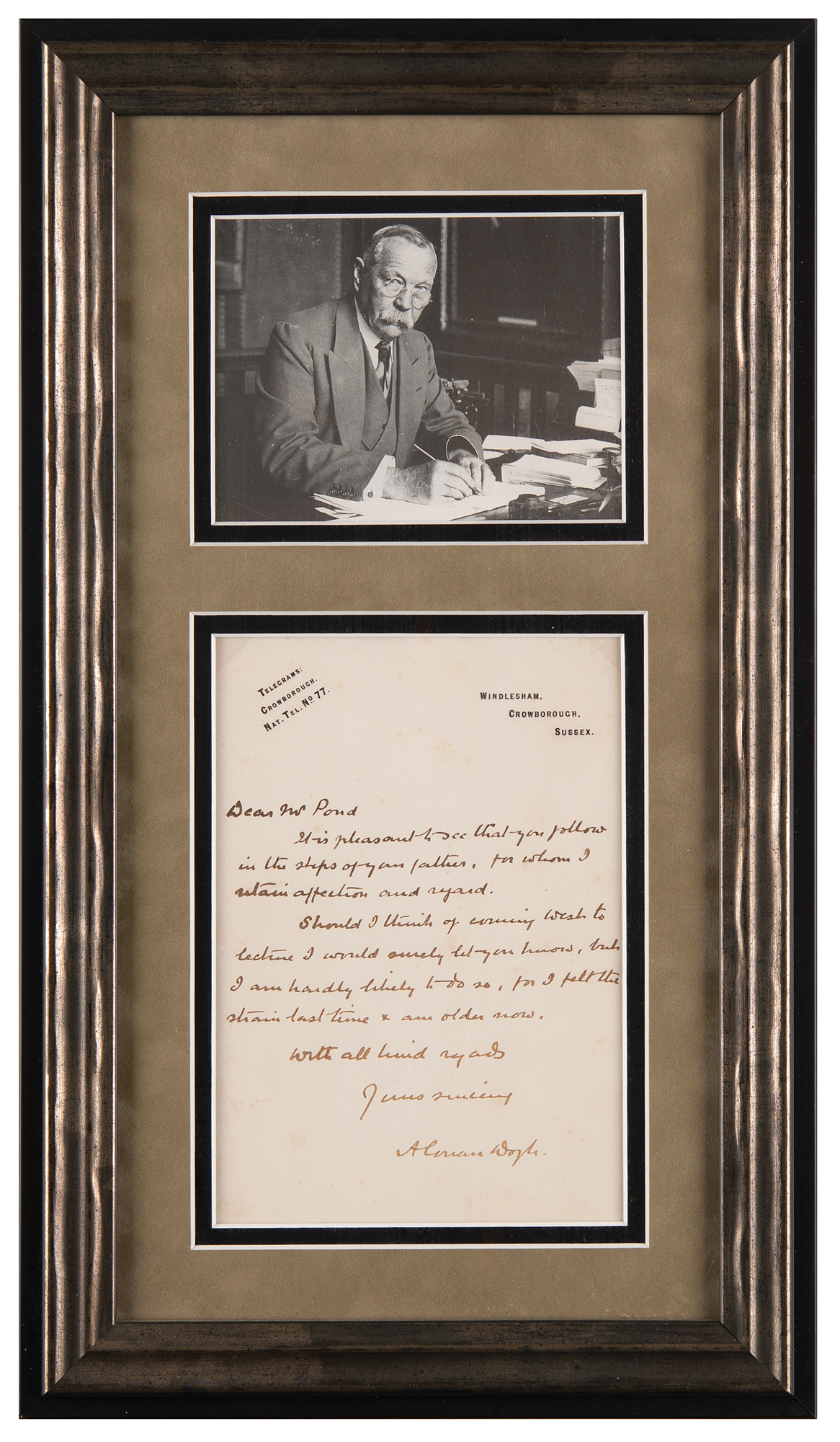 Arthur Conan Doyle Autograph Letter Signed | RR Auction