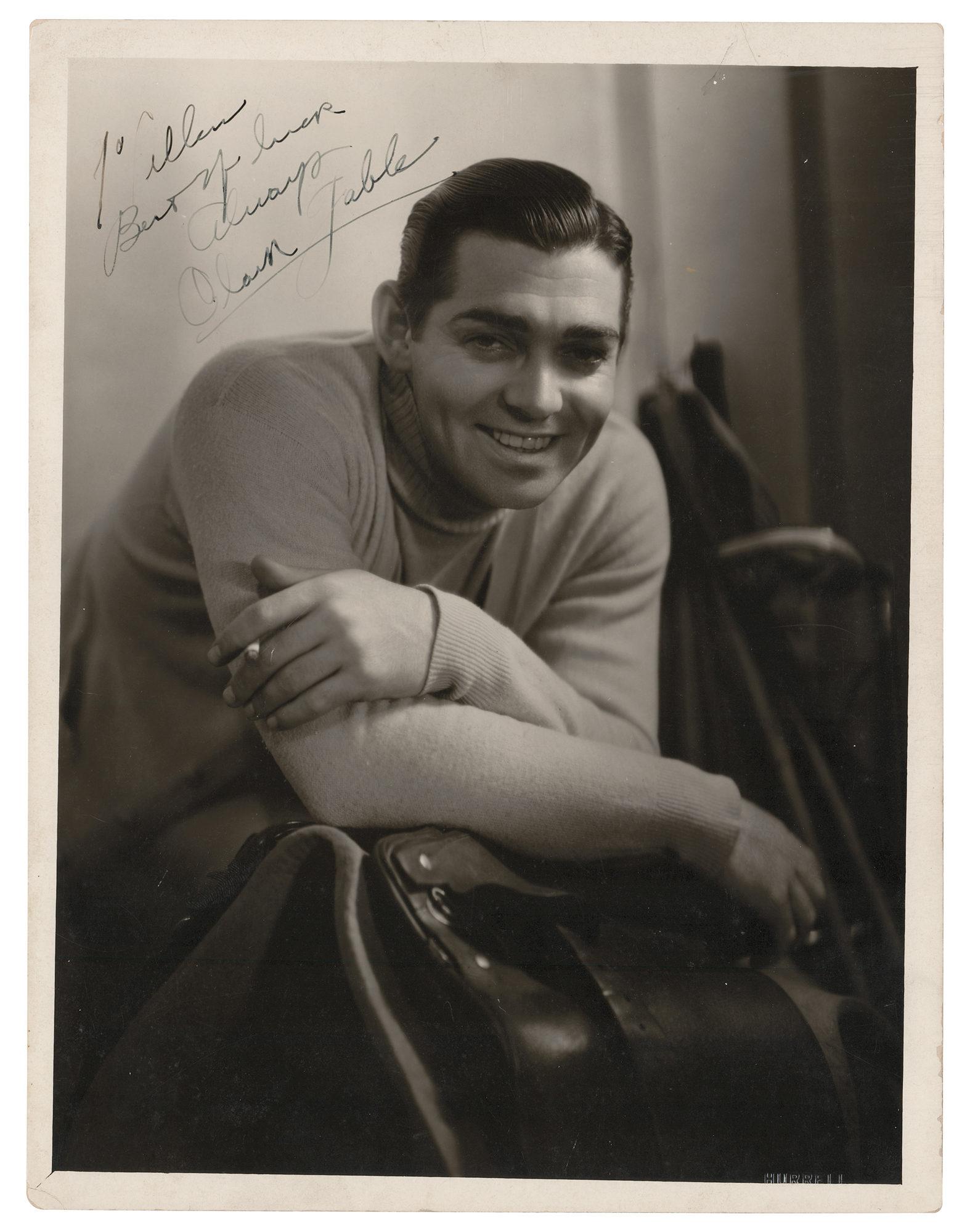 Clark Gable Signed Oversized Photograph by George Hurrell | RR Auction