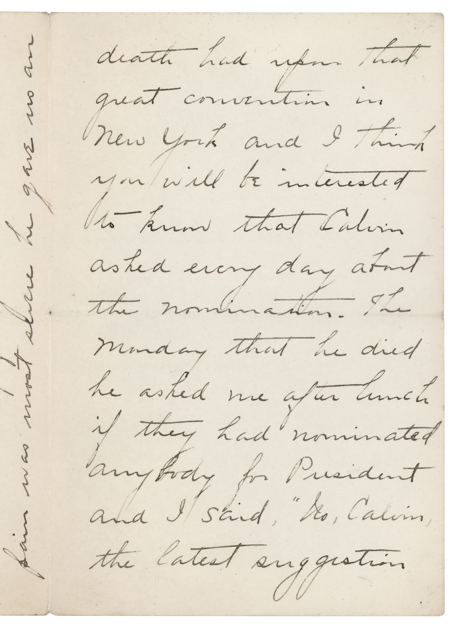 Grace Coolidge Autograph Letter Signed as First Lady on the Death of