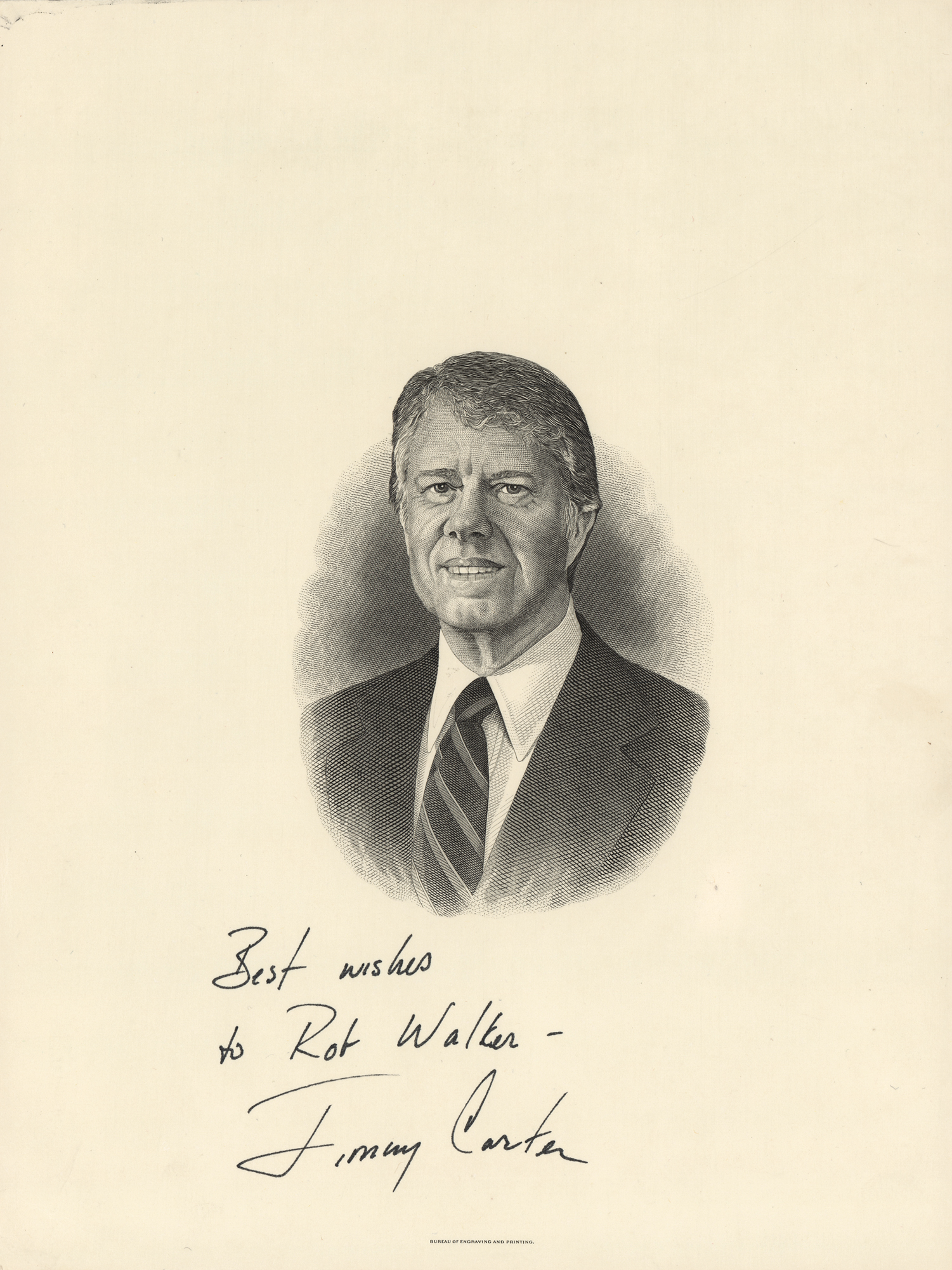 Jimmy Carter Signed Engraved Portrait | RR Auction