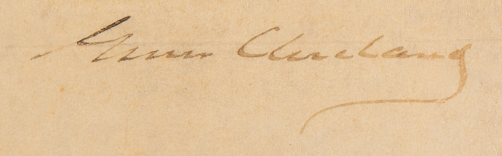 Grover Cleveland Document Signed as President, Commissioning a Future