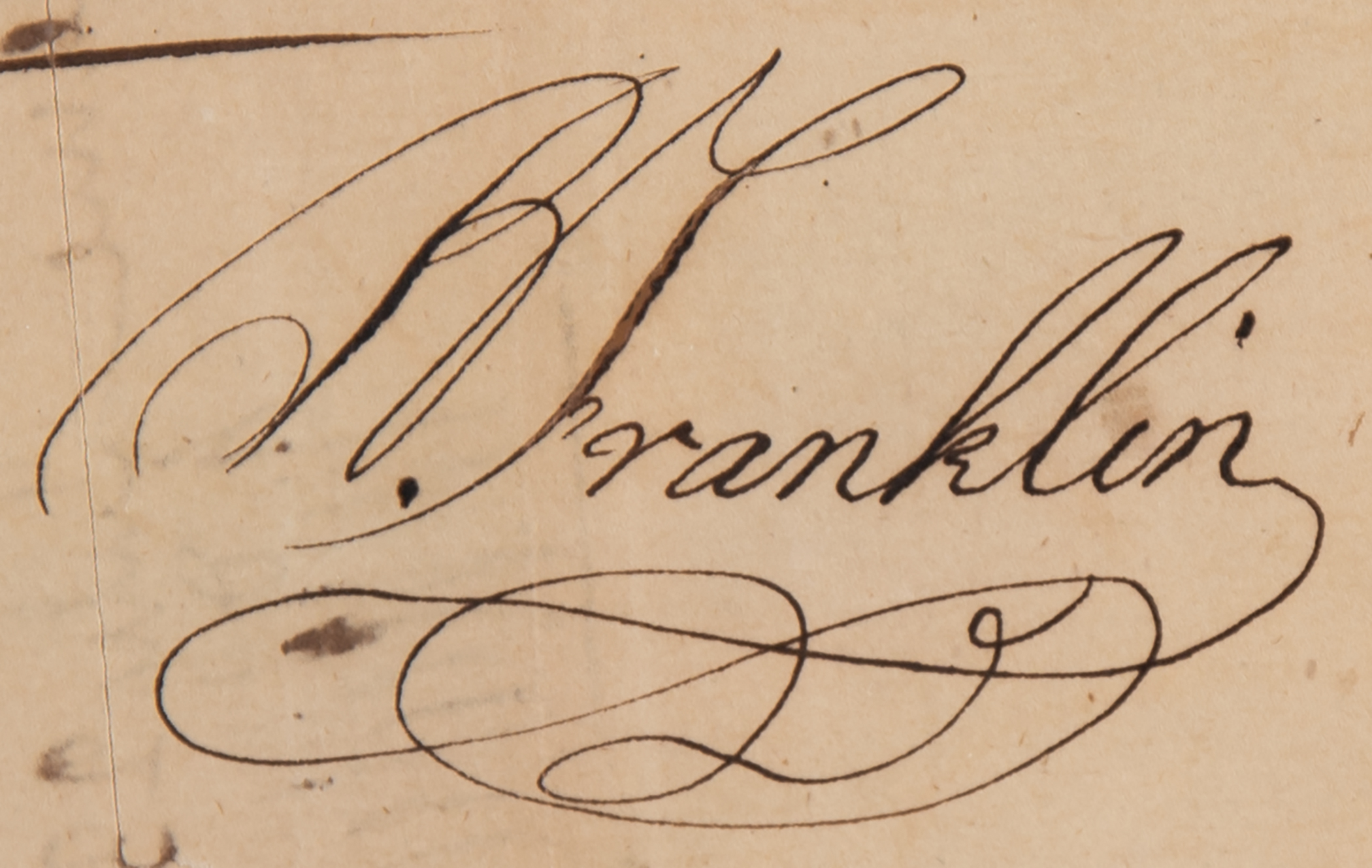 Benjamin Franklin Document Signed for "firewood for the