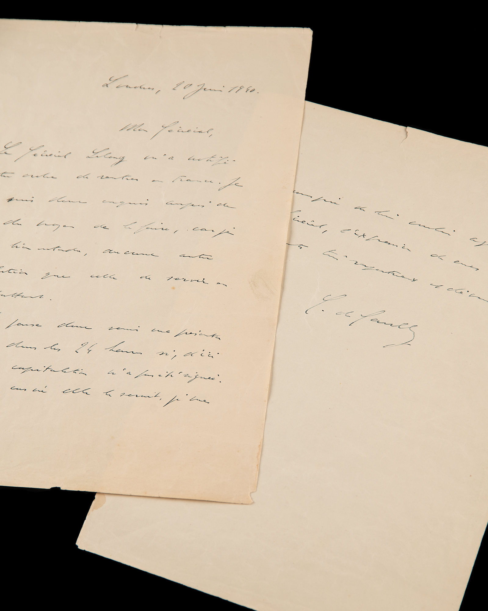 Charles de Gaulle WWII-Dated Autograph Letter Signed to Gen. Weygand,