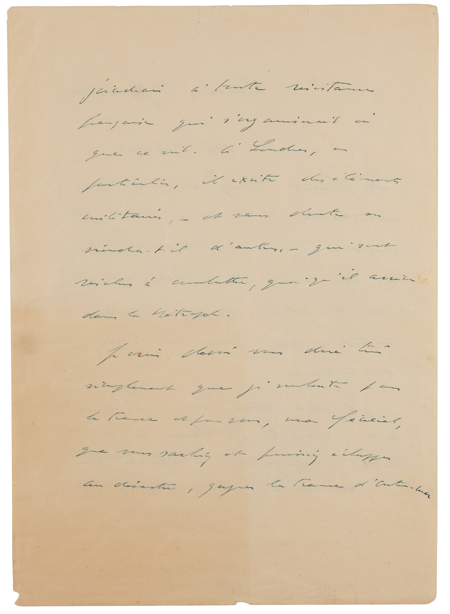 Charles de Gaulle WWII-Dated Autograph Letter Signed to Gen. Weygand,