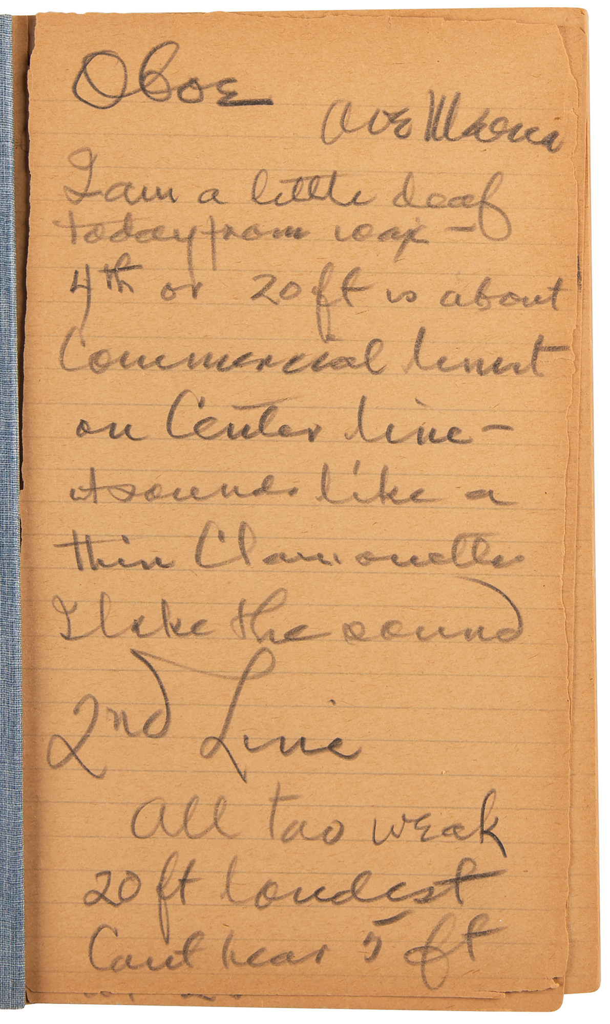 Thomas Edison's Handwritten "Musical Instruments No. 3"