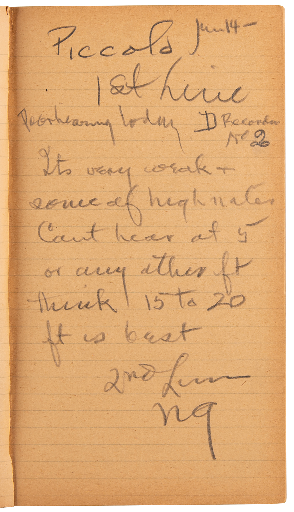 Thomas Edison's Handwritten "Musical Instruments No. 3"