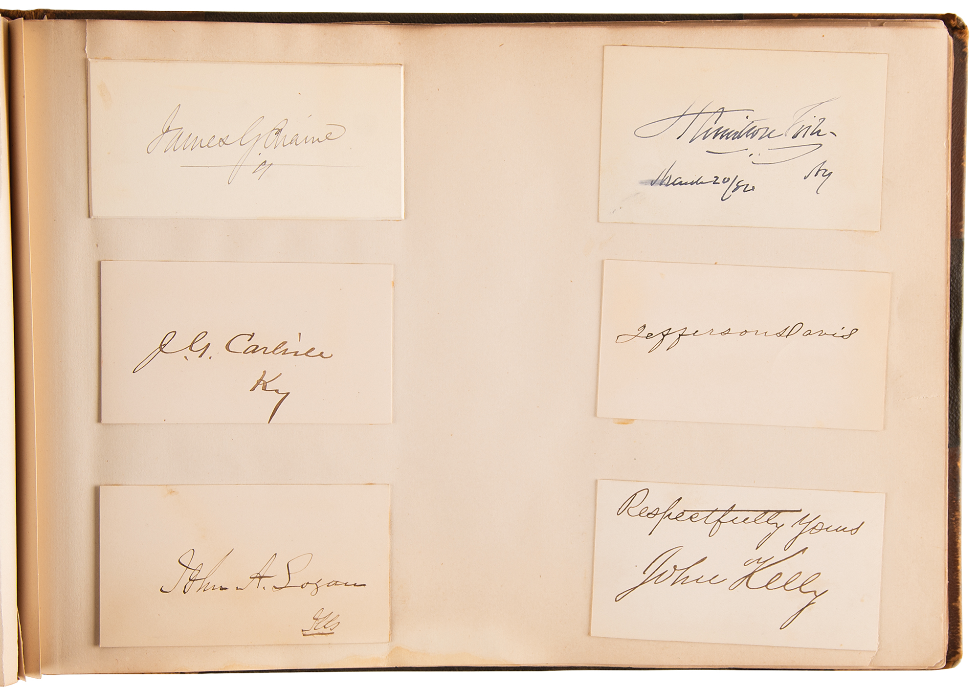 19th Century Notables Autograph Collection (250+ Signatures) with Six