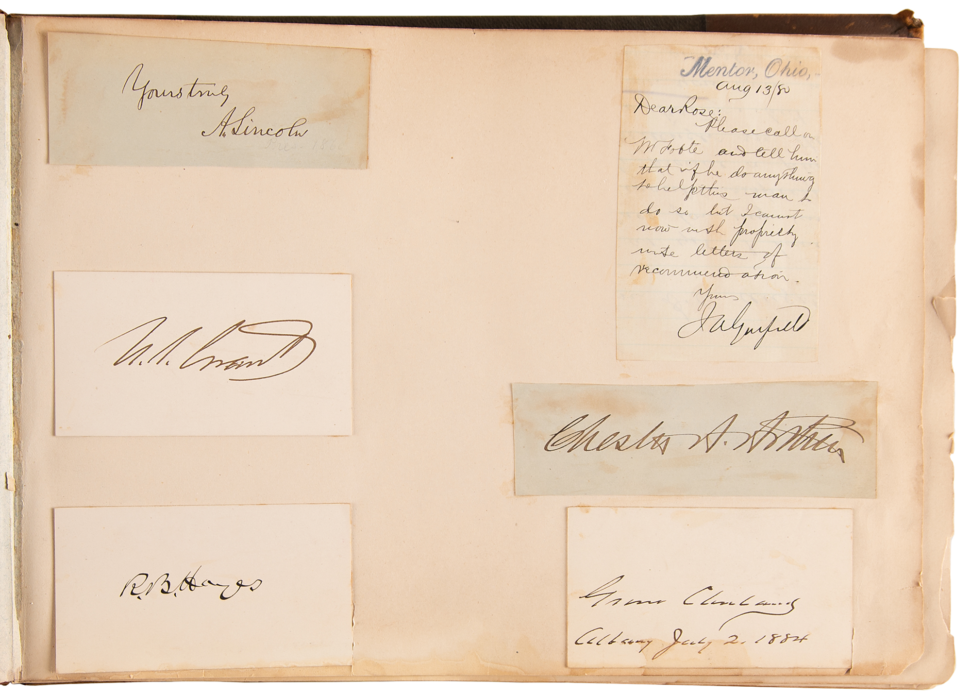19th Century Notables Autograph Collection (250+ Signatures) with Six