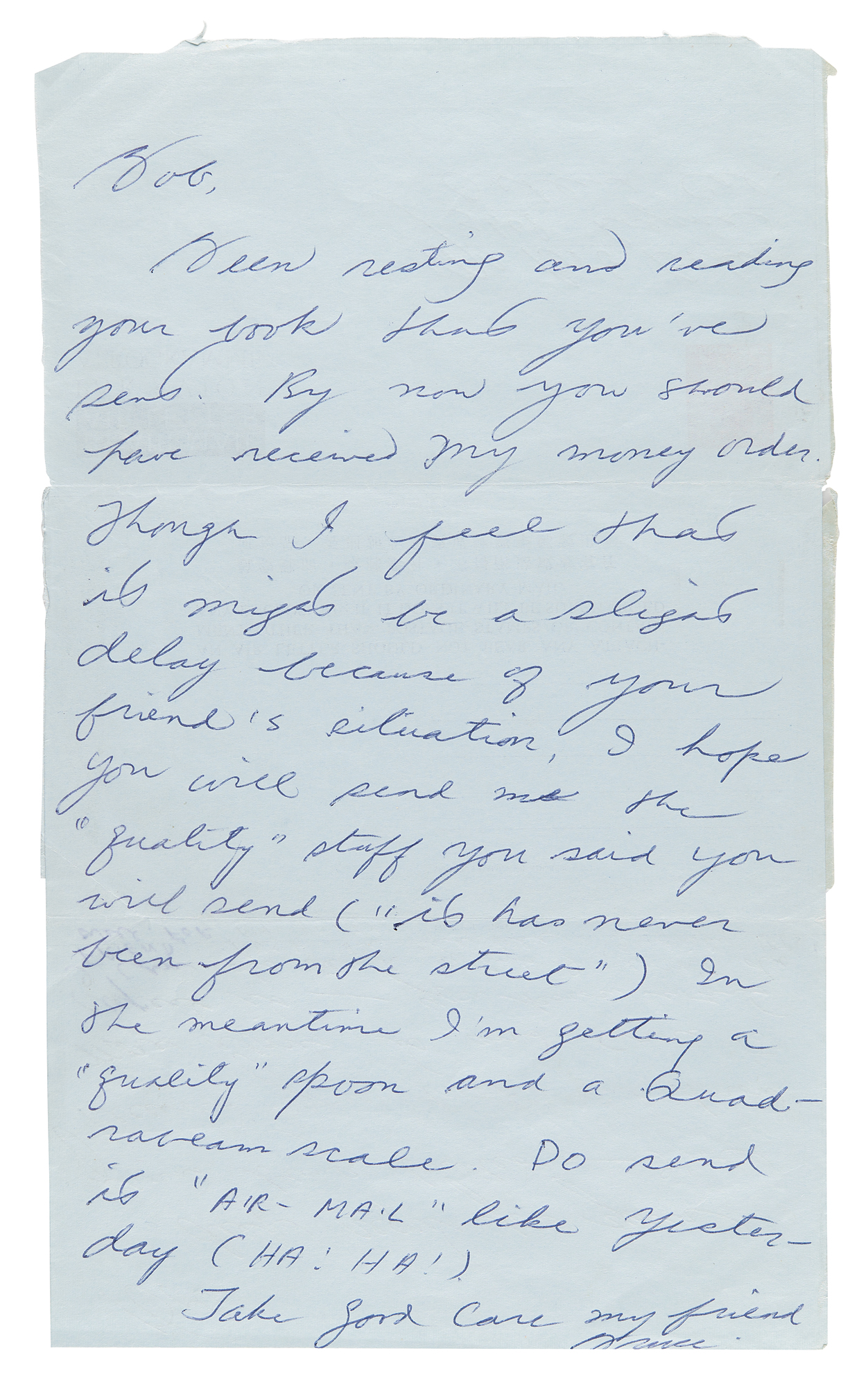 Bruce Lee Autograph Letter Signed to Drug Dealer and Fist of Fury