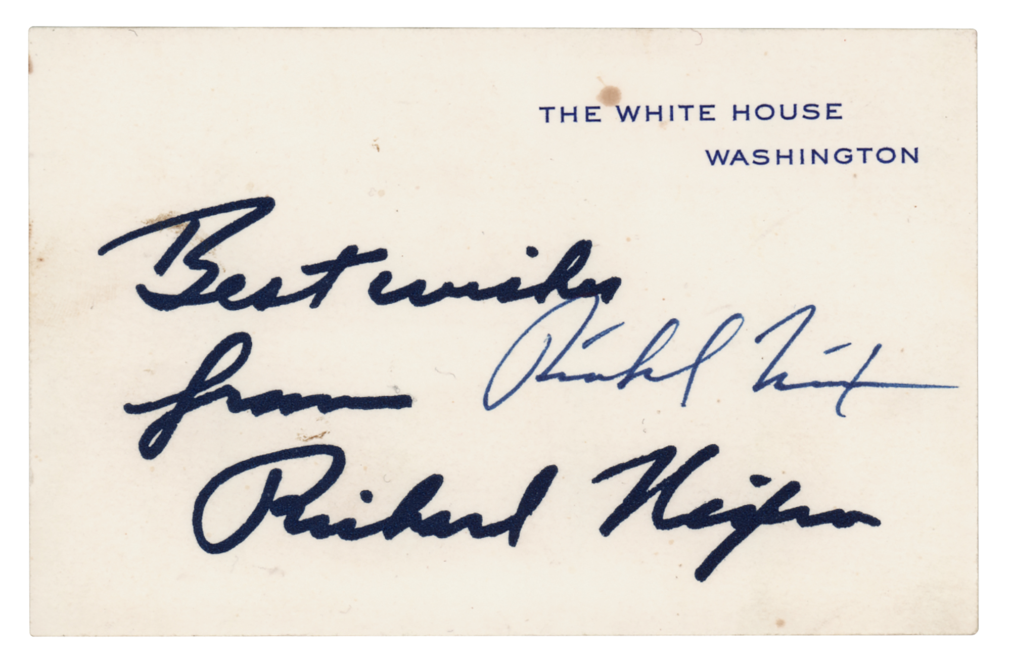 Richard Nixon Signed White House Card | RR Auction