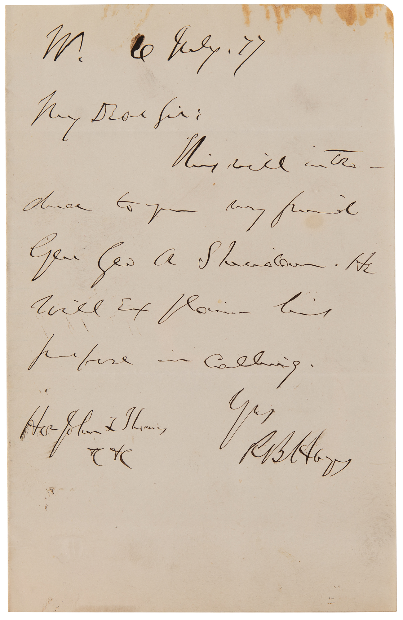 Rutherford B. Hayes Autograph Letter Signed as President | RR Auction