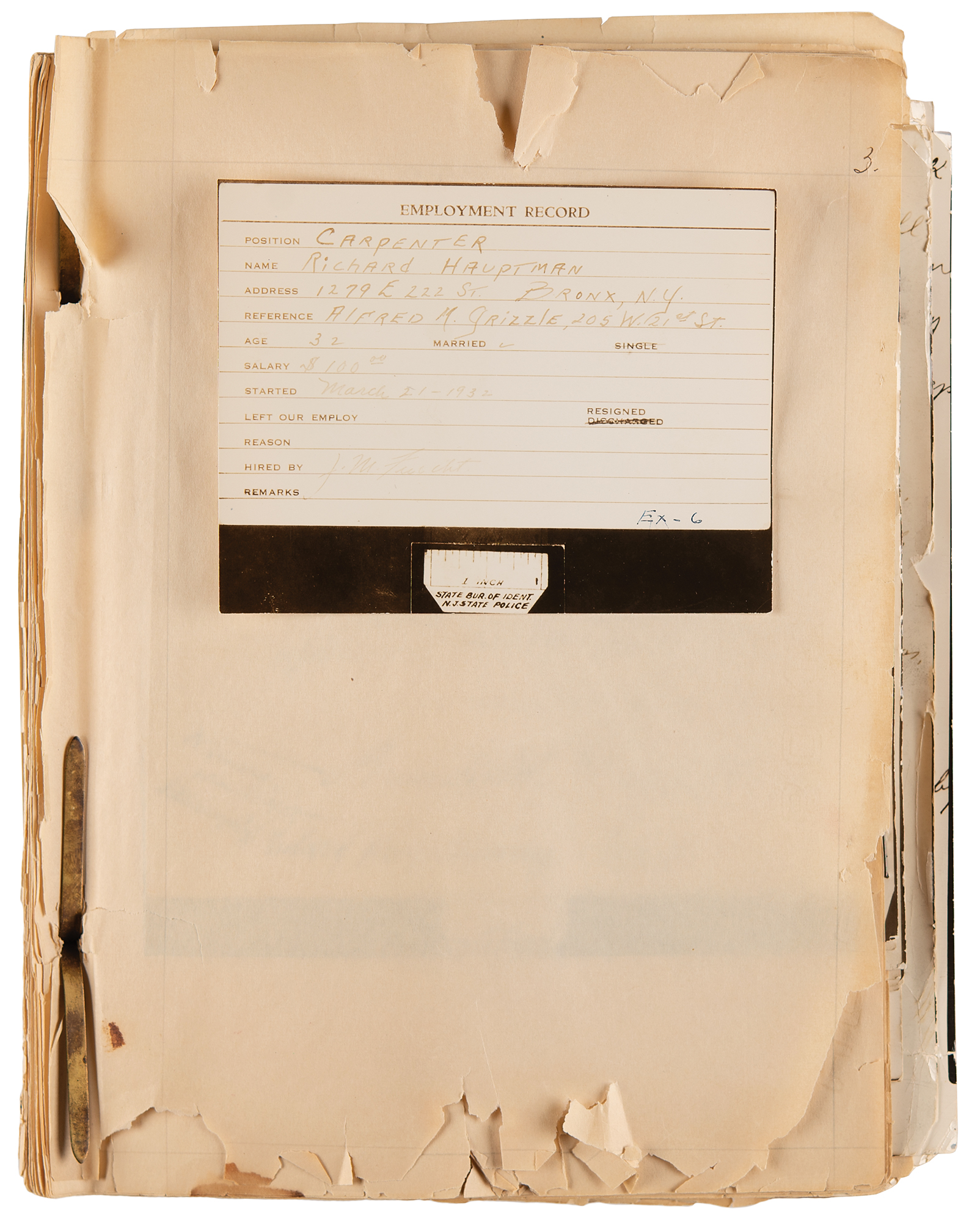 Lindbergh Kidnapping: Bruno Richard Hauptmann Trial Evidence