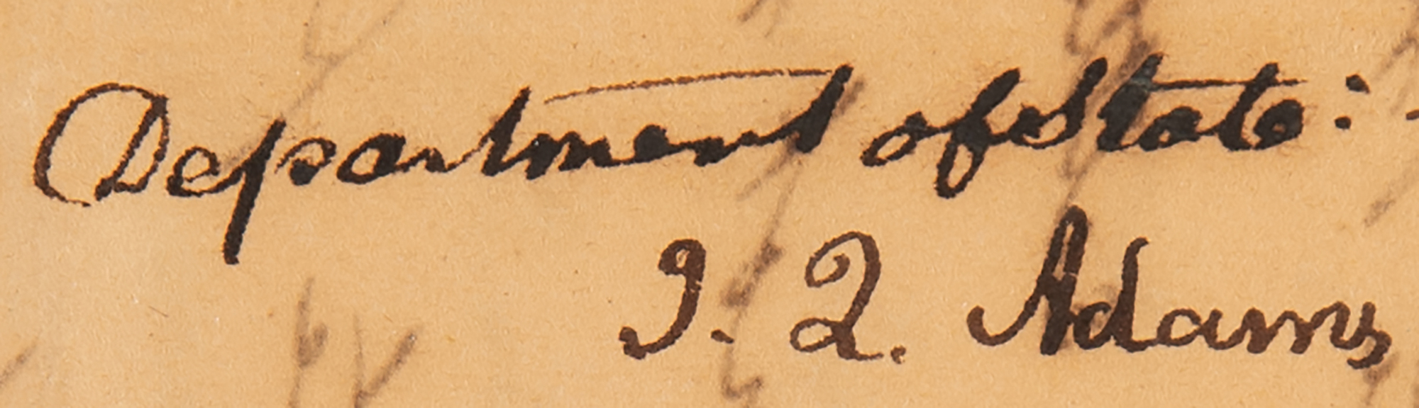 John Quincy Adams Franking Signature as Secretary of State | RR