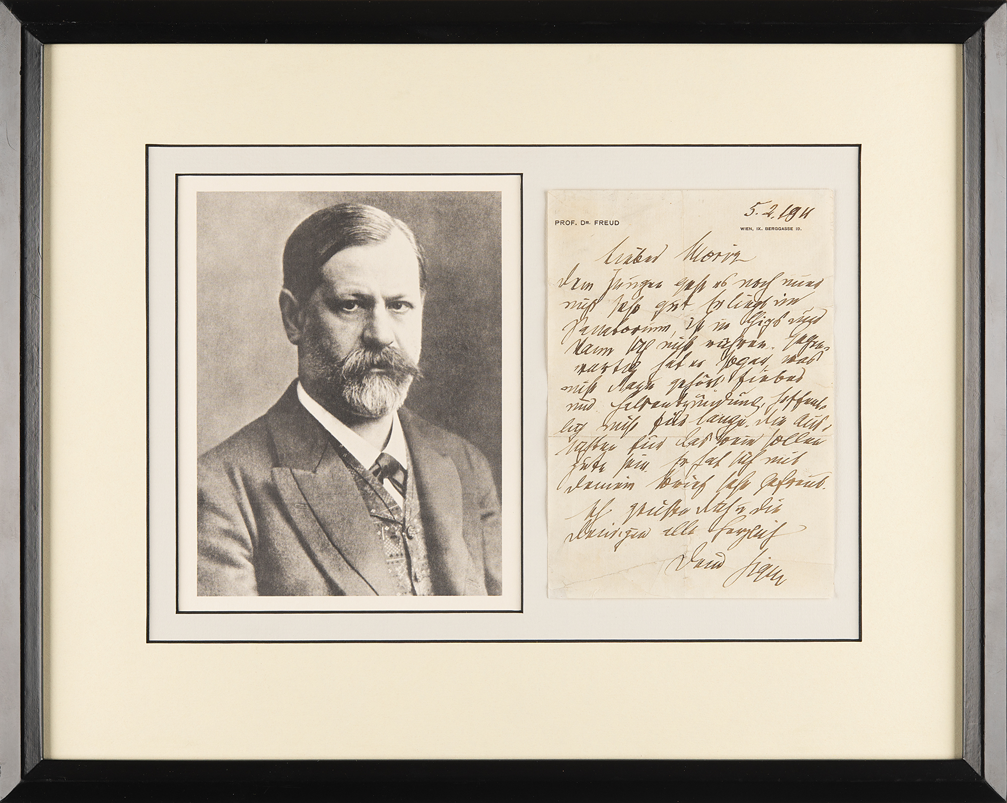 Sigmund Freud Autograph Letter Signed, Sending an Update on His