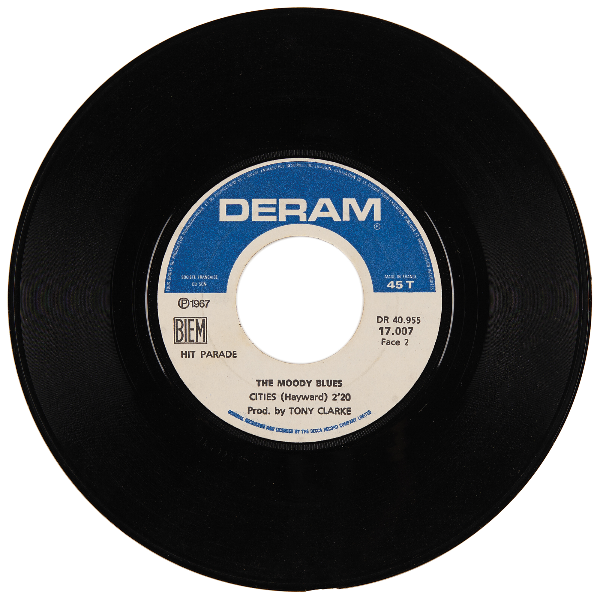 Moody Blues Signed 45 RPM Single Record - 'Nights in White Satin' | RR