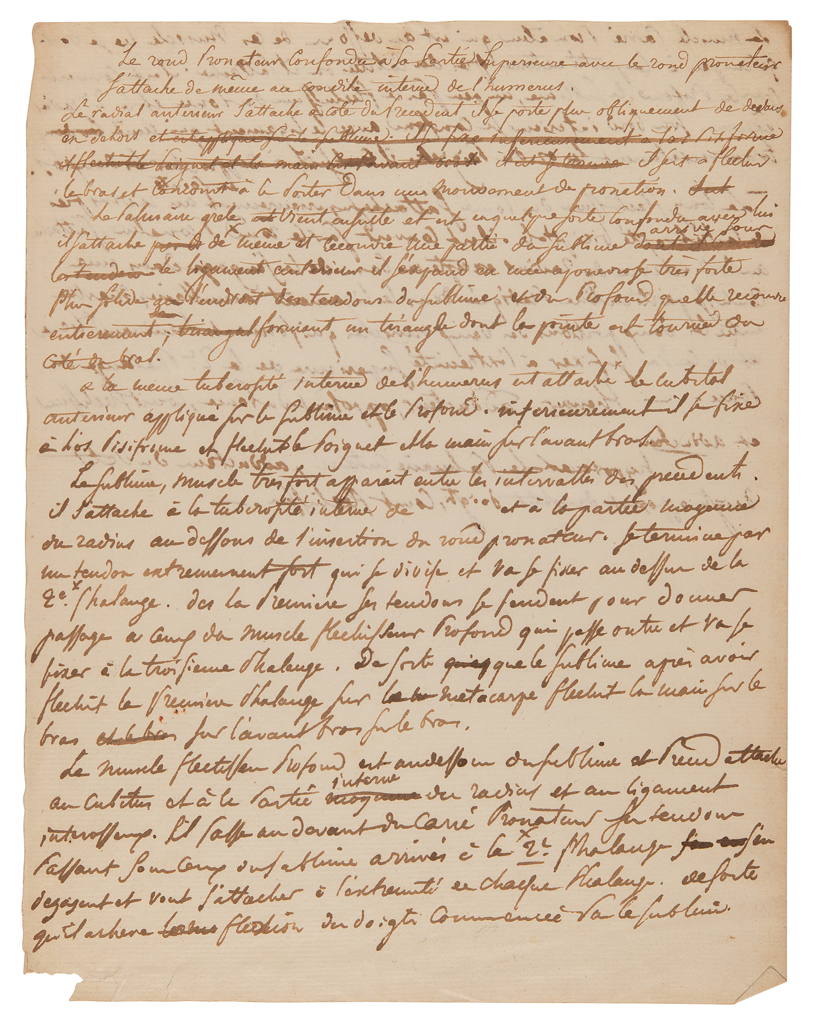 Eugene Delacroix (2) Handwritten Manuscripts with Original Watercolor