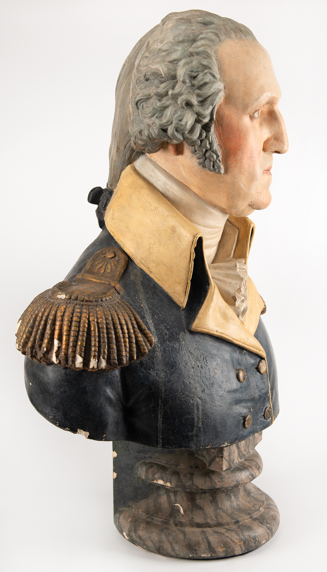 George Washington Large Plaster Bust by P. P. Caproni & Brother