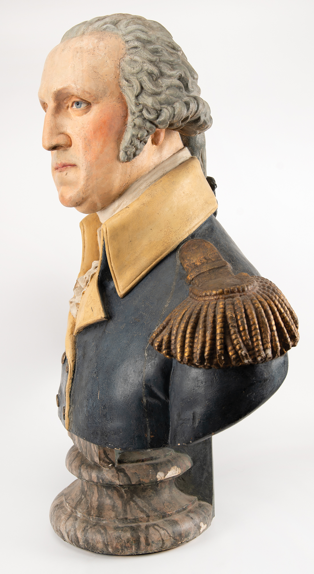 George Washington Large Plaster Bust by P. P. Caproni & Brother