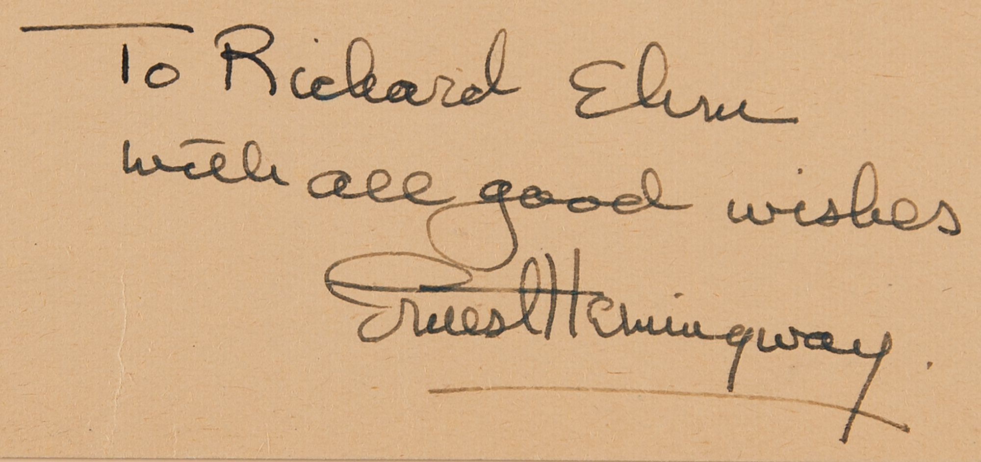 Ernest Hemingway Signature | RR Auction