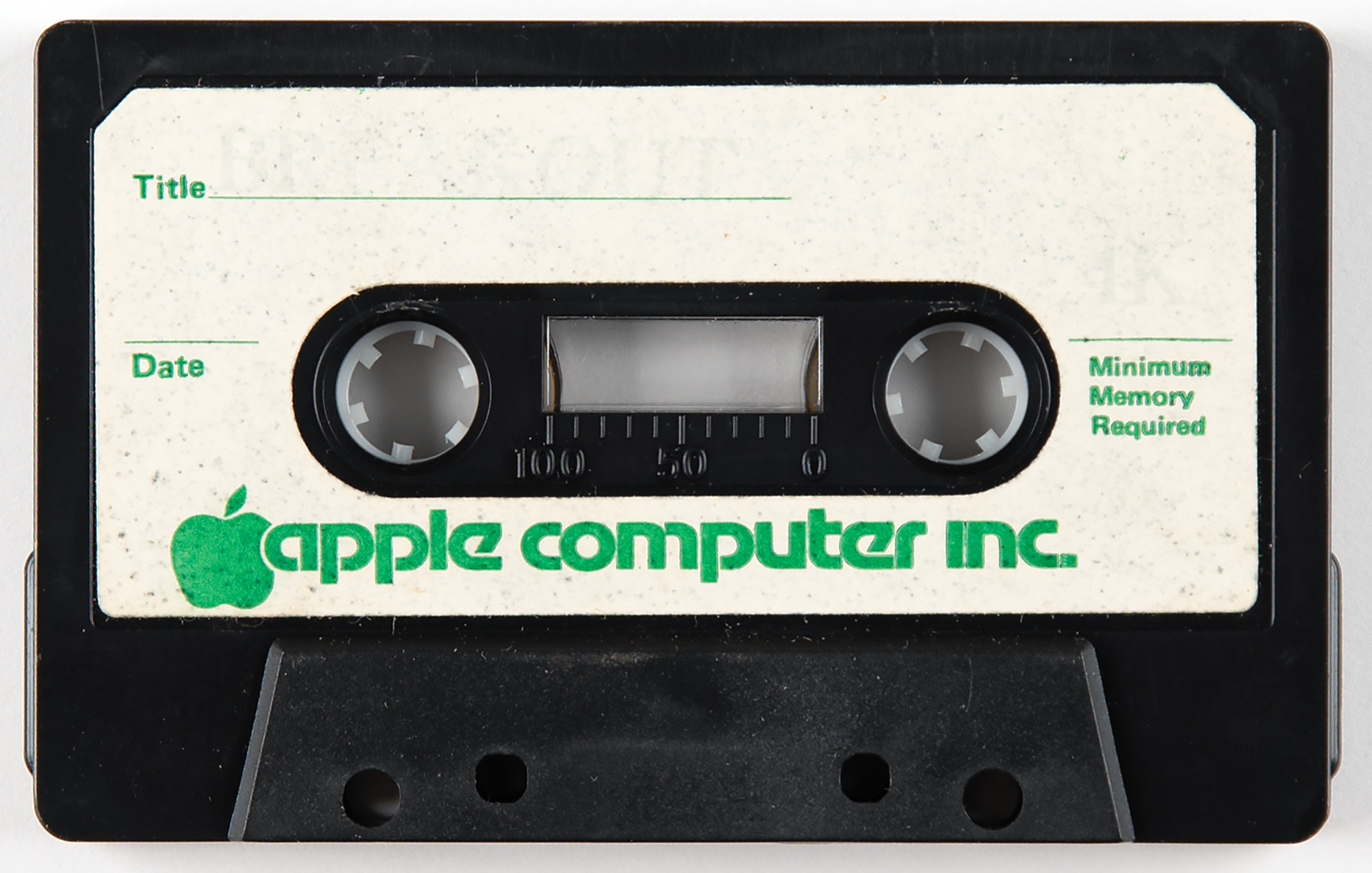 Apple II Computer 'Breakout' Cassette Tape for 'Color Demos' | RR
