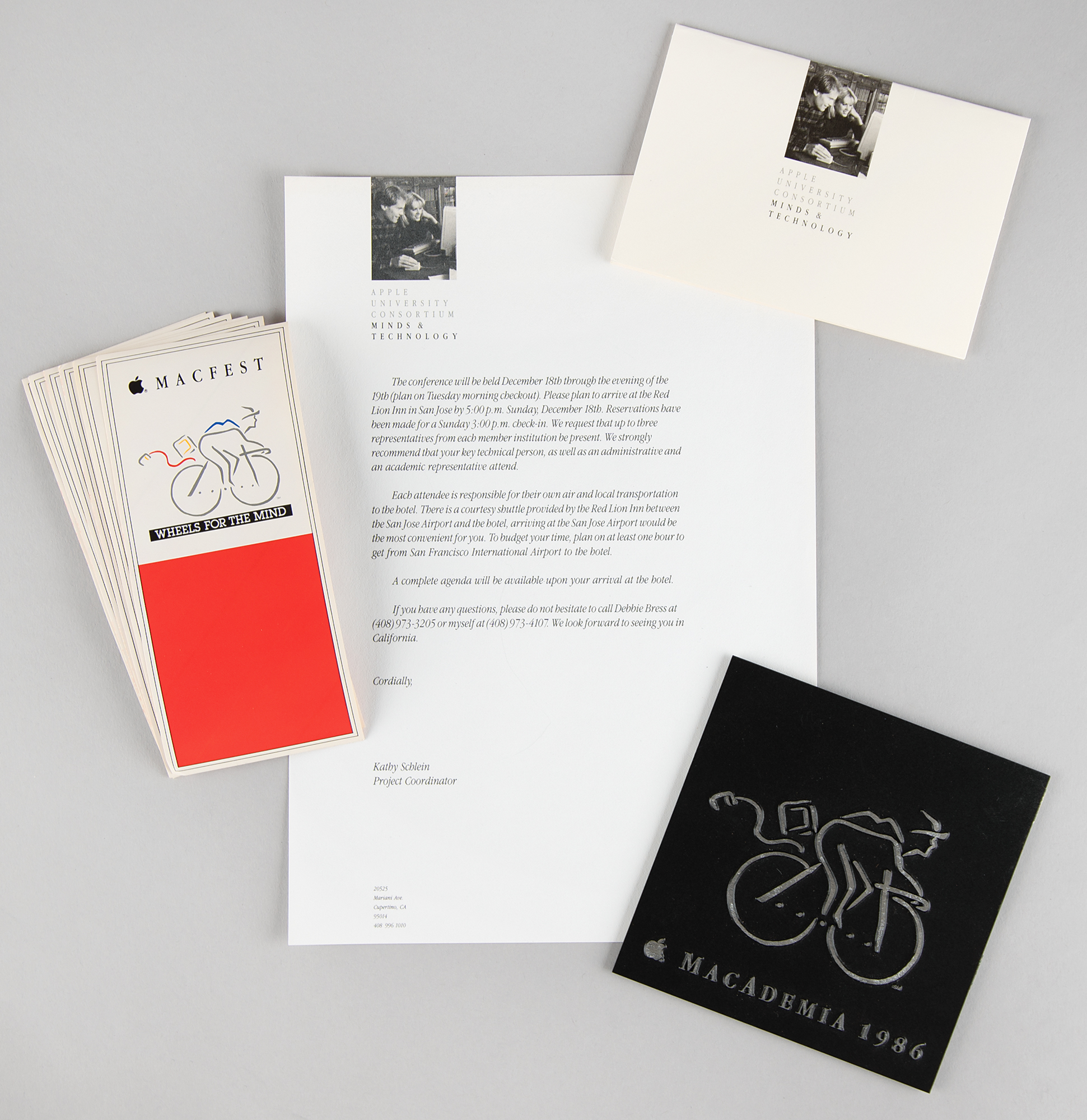 Apple Education 'Wheels for the Mind' Program Poster and Ephemera