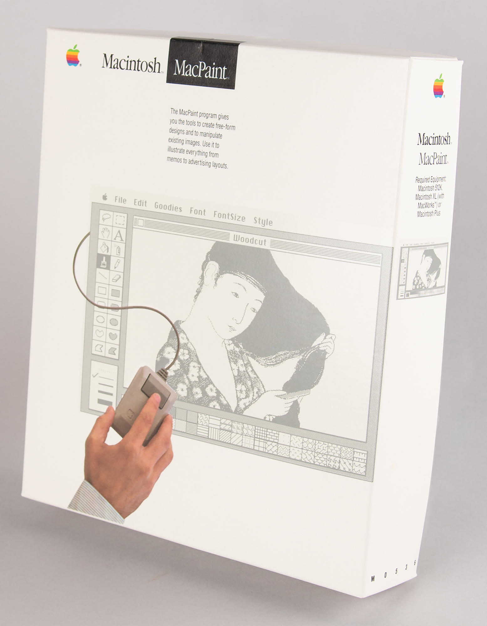 Apple Macintosh MacPaint and MacWrite Boxes, Manuals, and Color Proof
