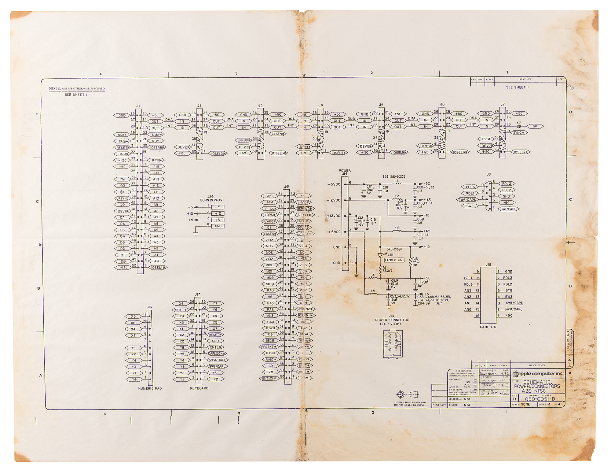 Apple IIe Complete Set of (4) NTSC Schematics | RR Auction