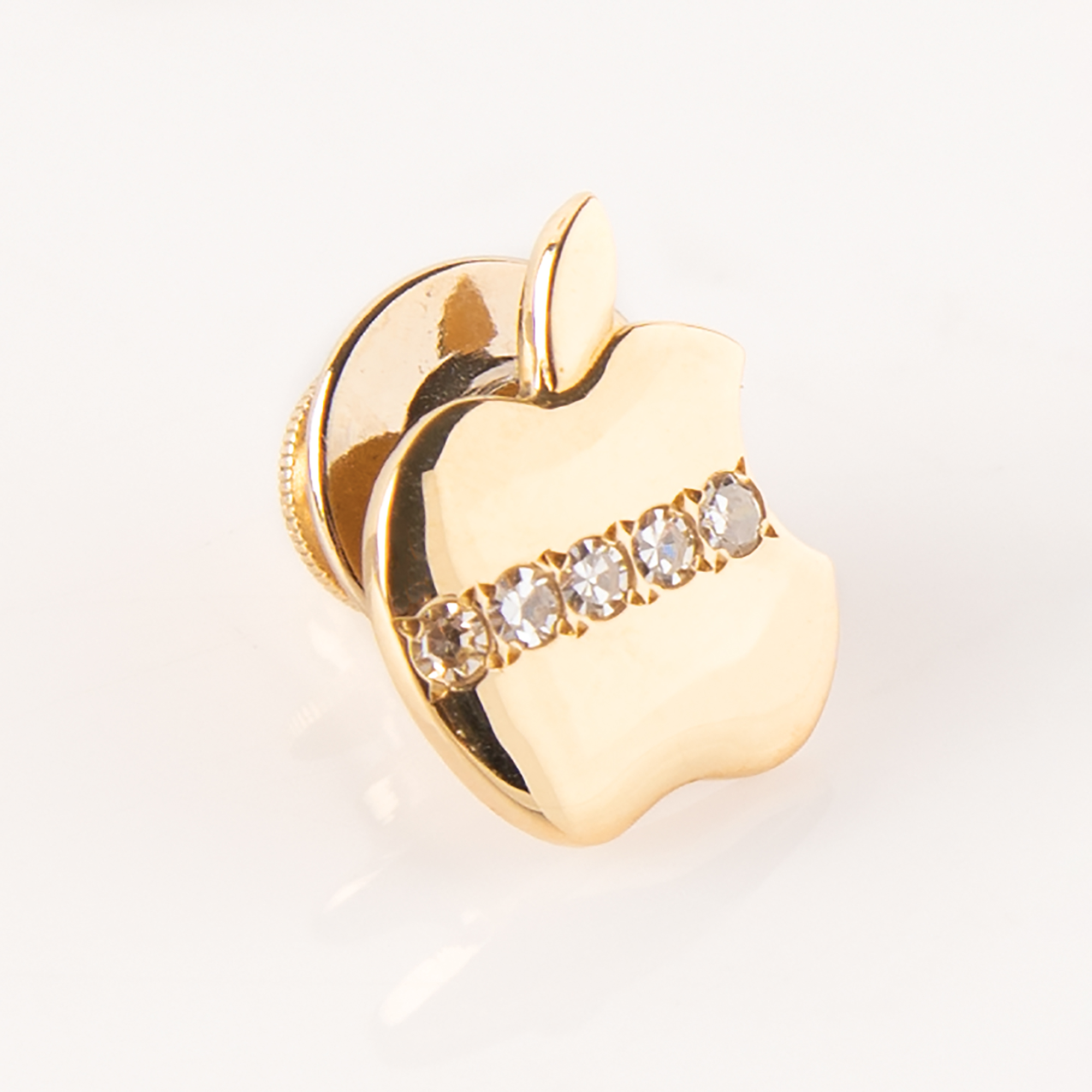 Apple 5-Year Service Award and Gold-and-Diamond Apple Pin - From the