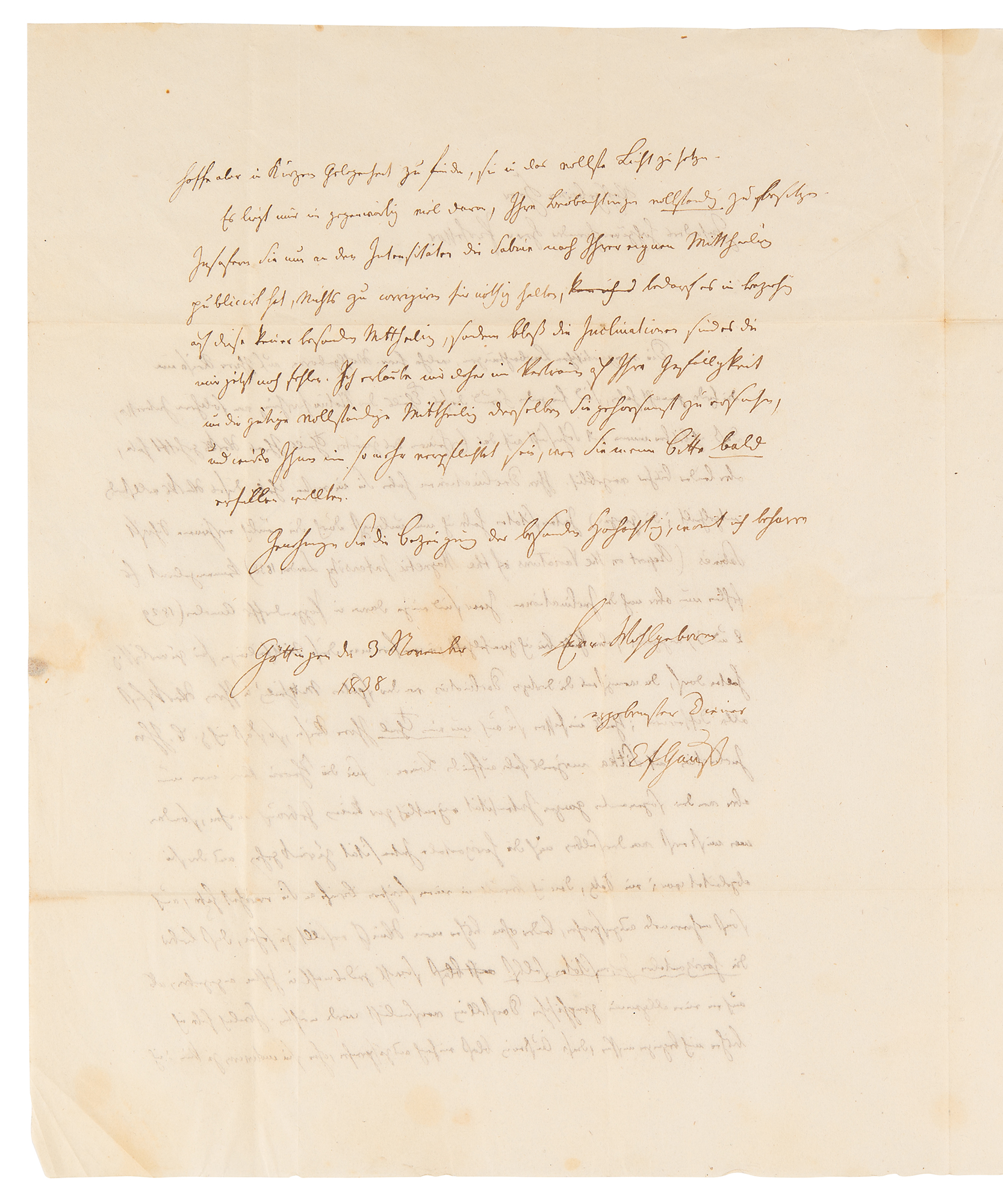 Carl Friedrich Gauss (2) Autograph Letters Signed on Earth's Magnetic