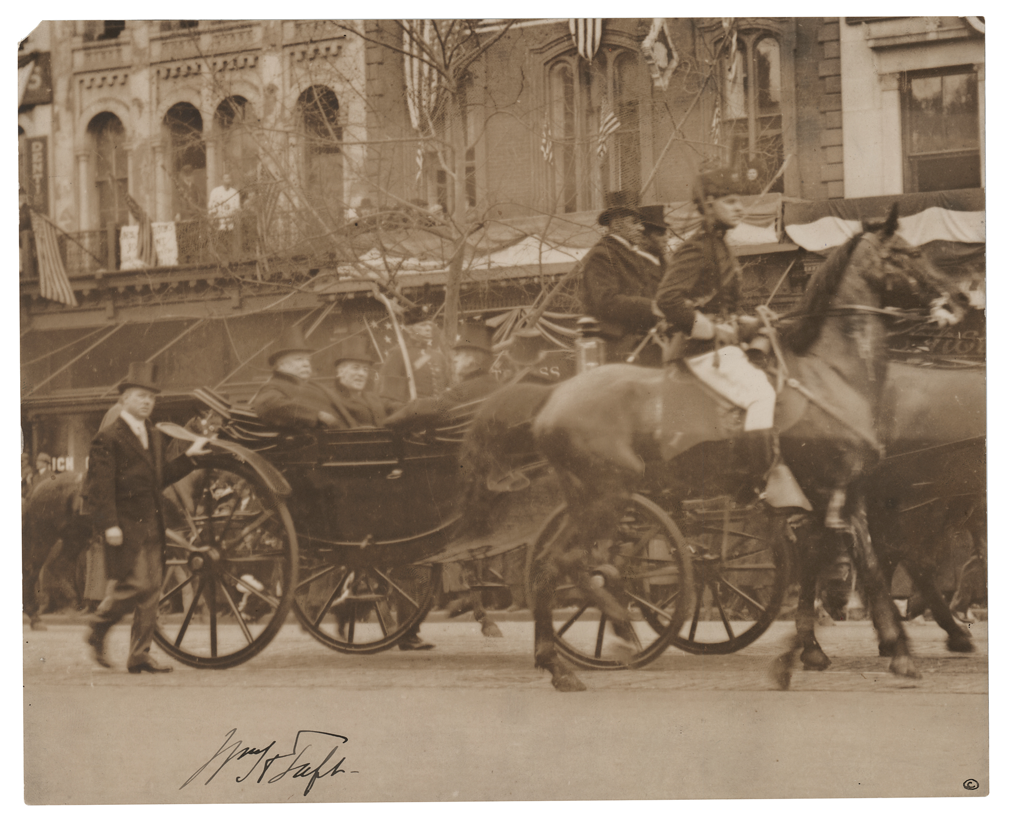 William H. Taft and Woodrow Wilson (2) Signed Inaugural Parade