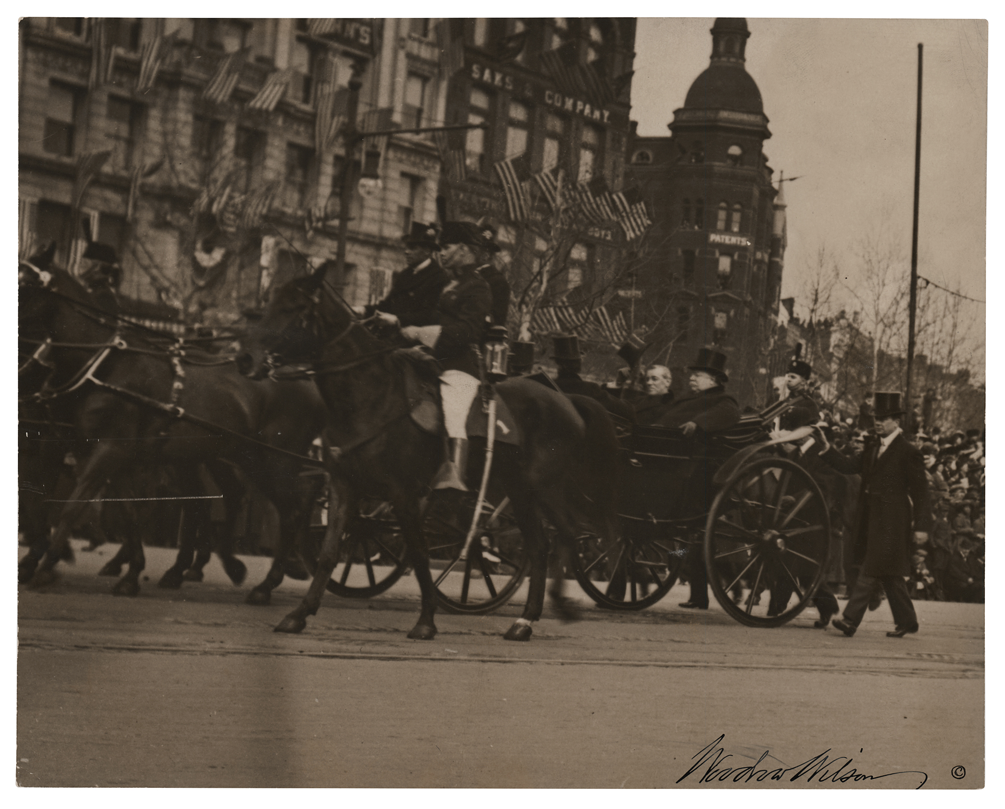 William H. Taft and Woodrow Wilson (2) Signed Inaugural Parade