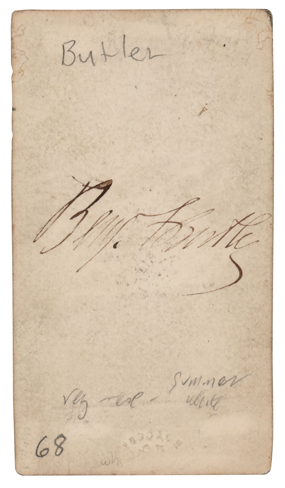 Benjamin F. Butler Signed Photograph | RR Auction