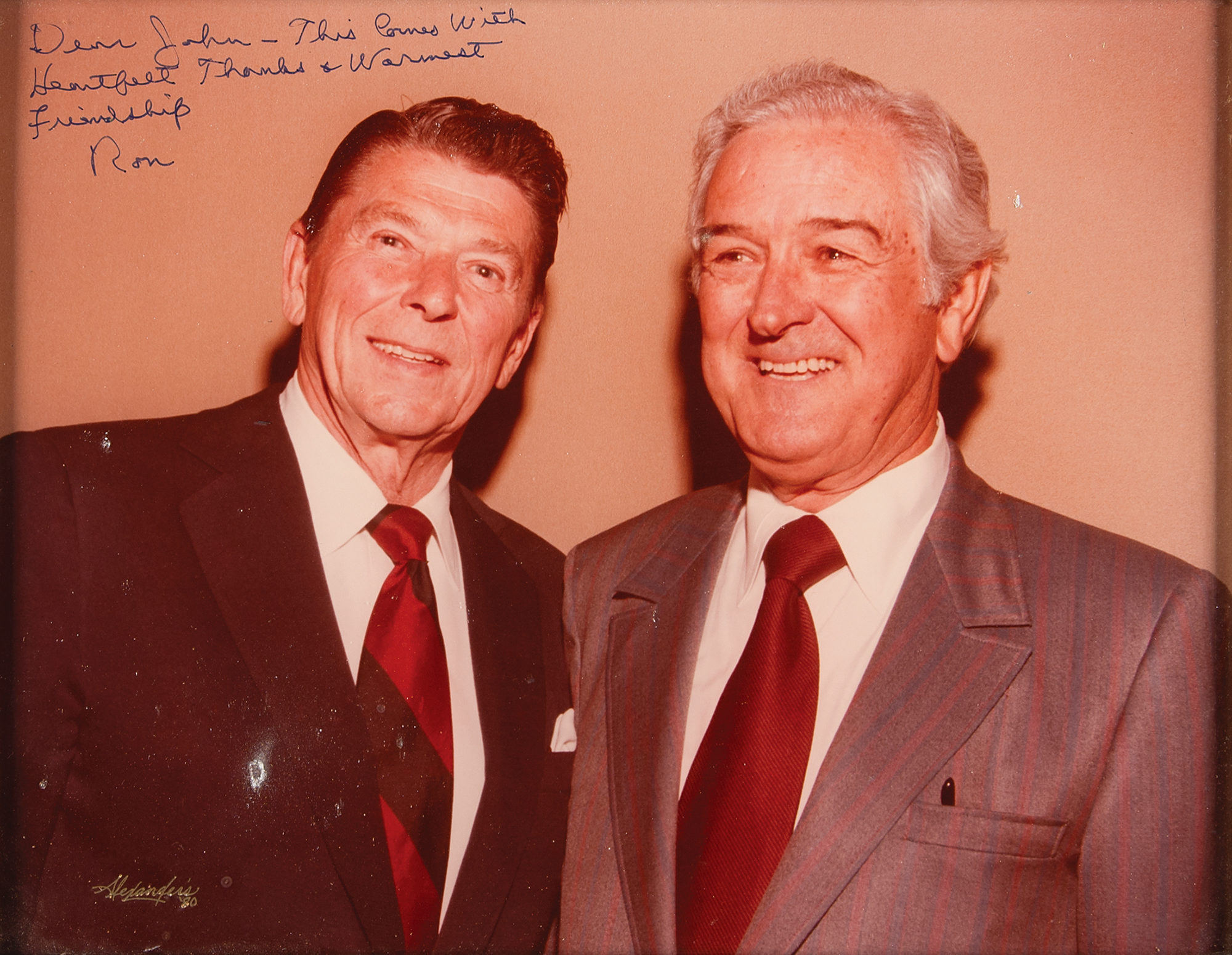 Ronald Reagan Oversized Signed Photograph to Gov. John B. Connally