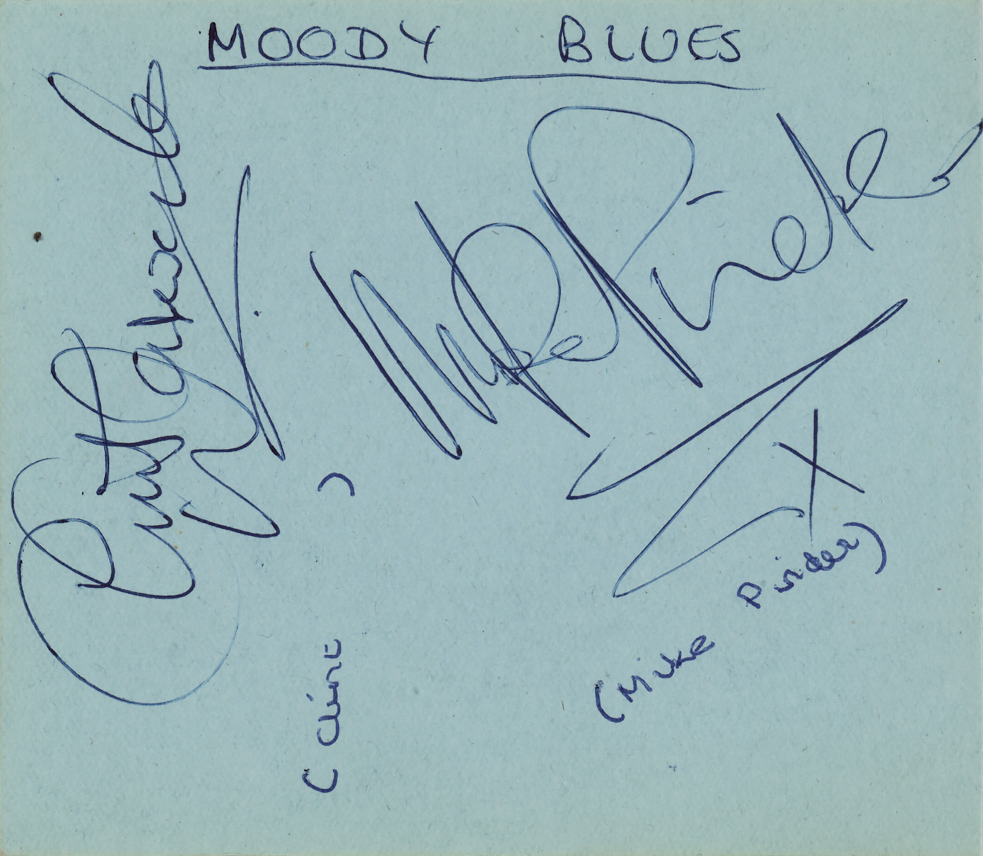 The Kinks and the Moody Blues Signatures | RR Auction