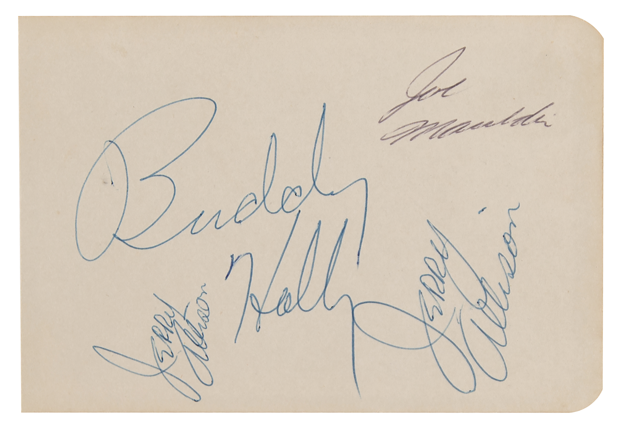 Buddy Holly and the Crickets Signatures - Bold and Uninscribed | RR