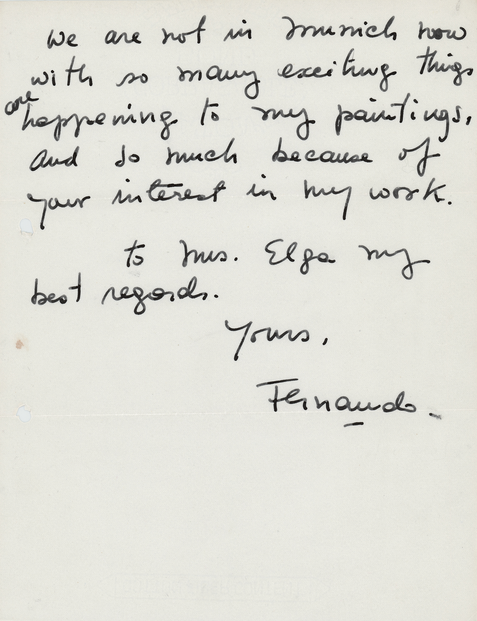 Fernando Botero Autograph Letter Signed | RR Auction