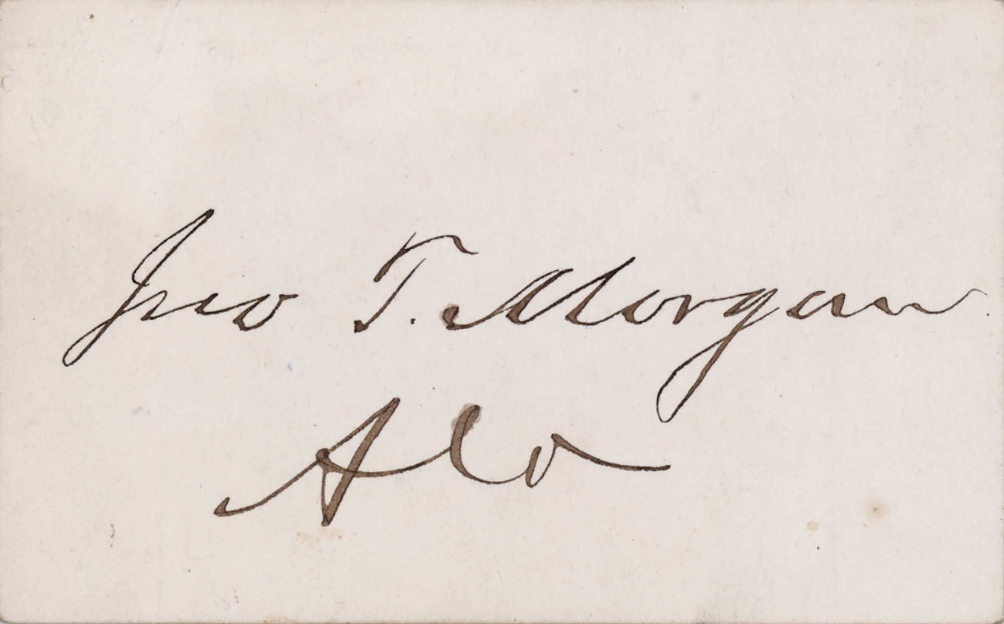 John T. Morgan Signature | RR Auction