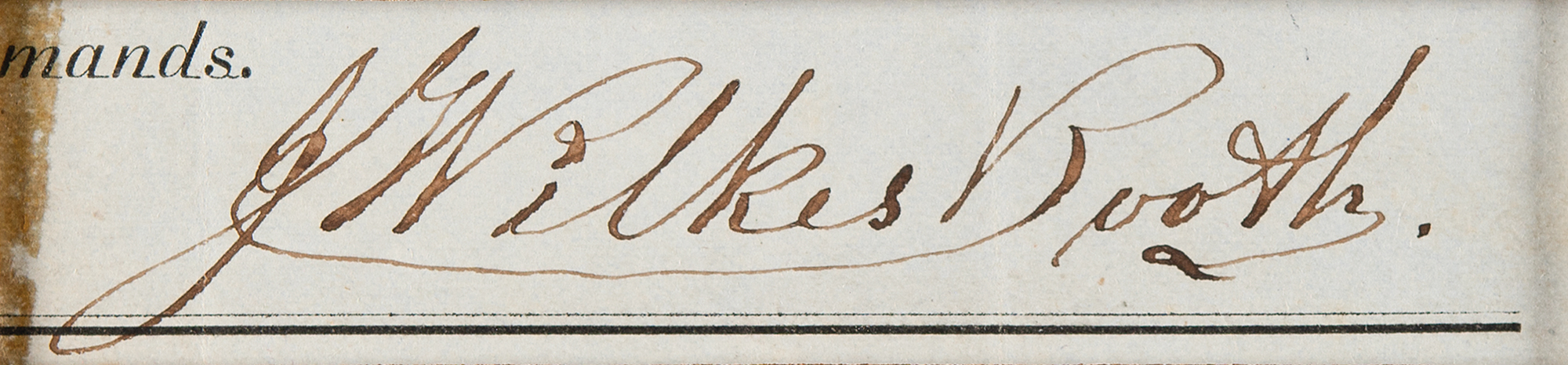 John Wilkes Booth Signature and Original .44 Deringer Pistol | RR