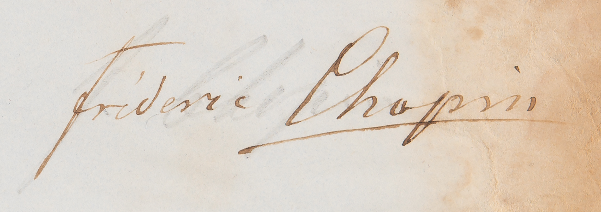 Frederic Chopin (2) Documents Signed, Selling Copyright to Five Famous