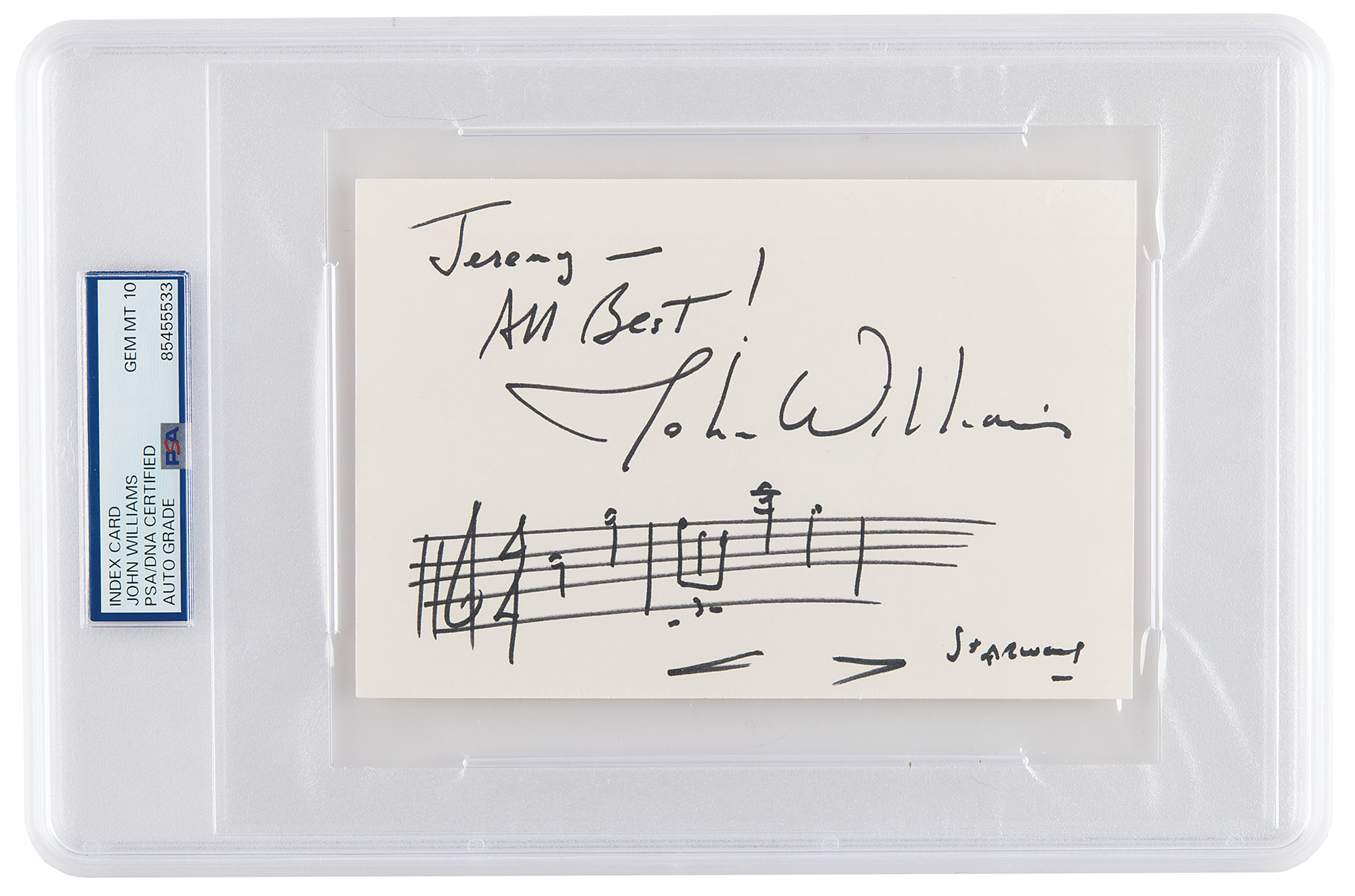 Star Wars: John Williams Autograph Musical Quotation Signed | RR
