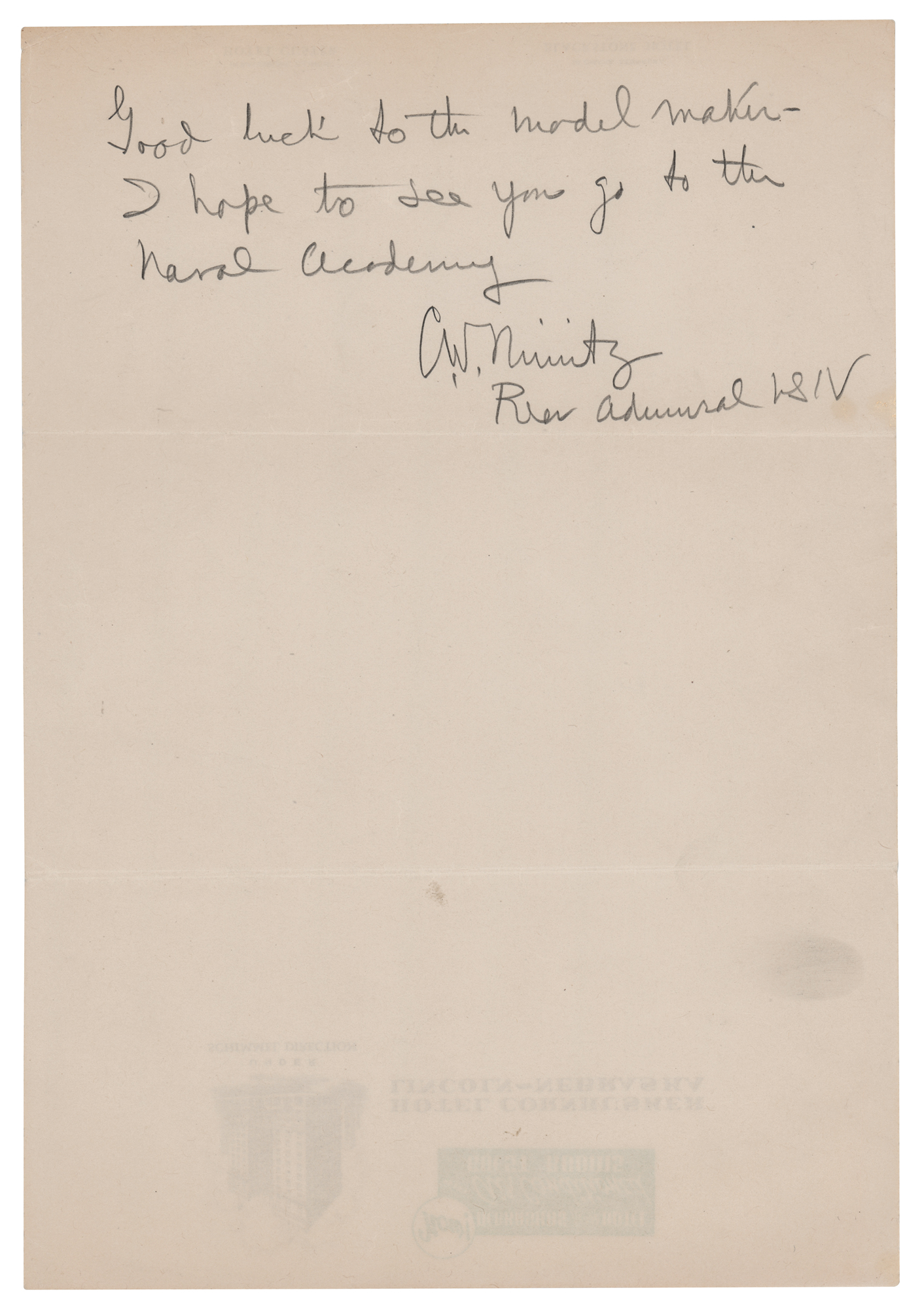 Chester Nimitz Signature | RR Auction