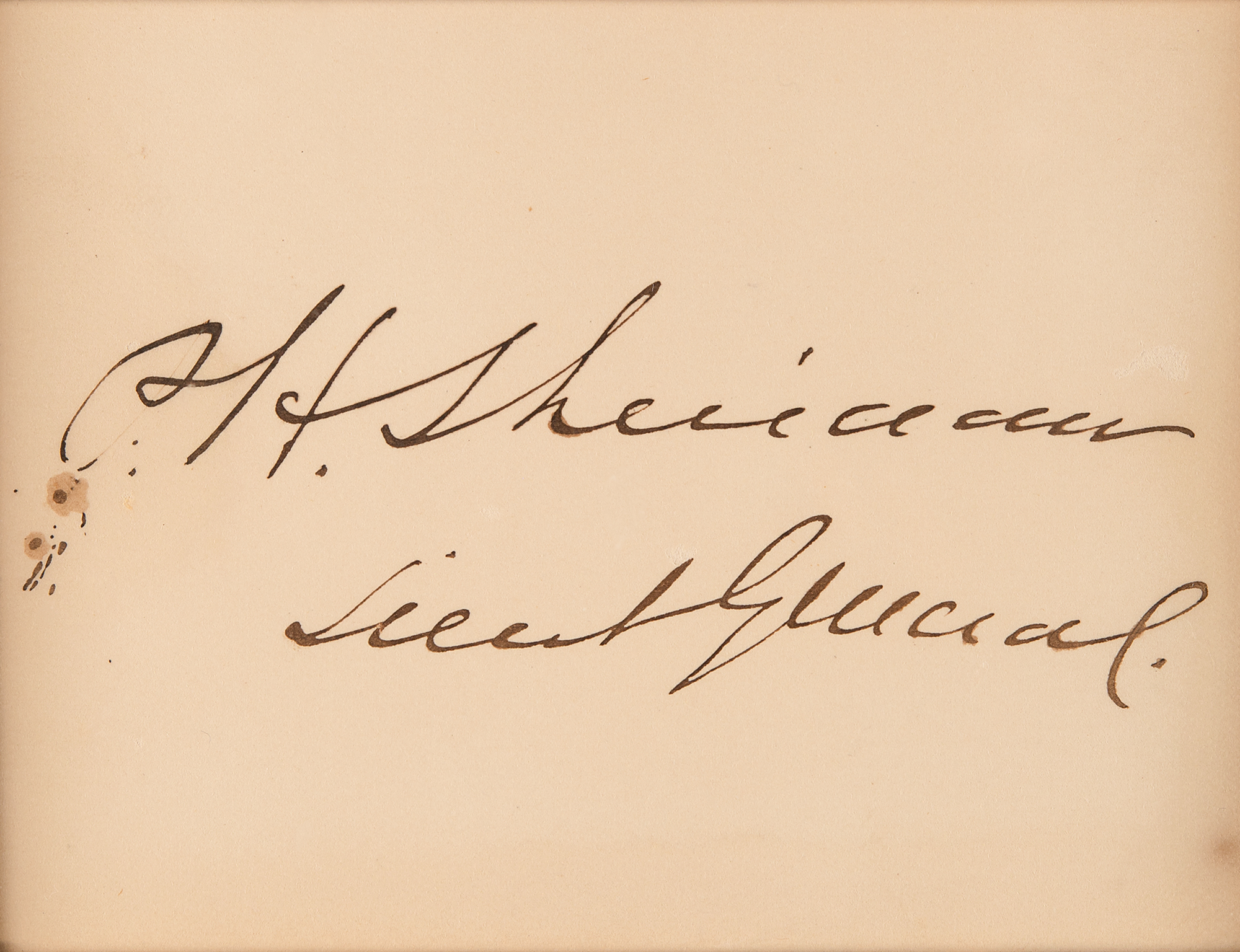 Philip H. Sheridan Signature | RR Auction