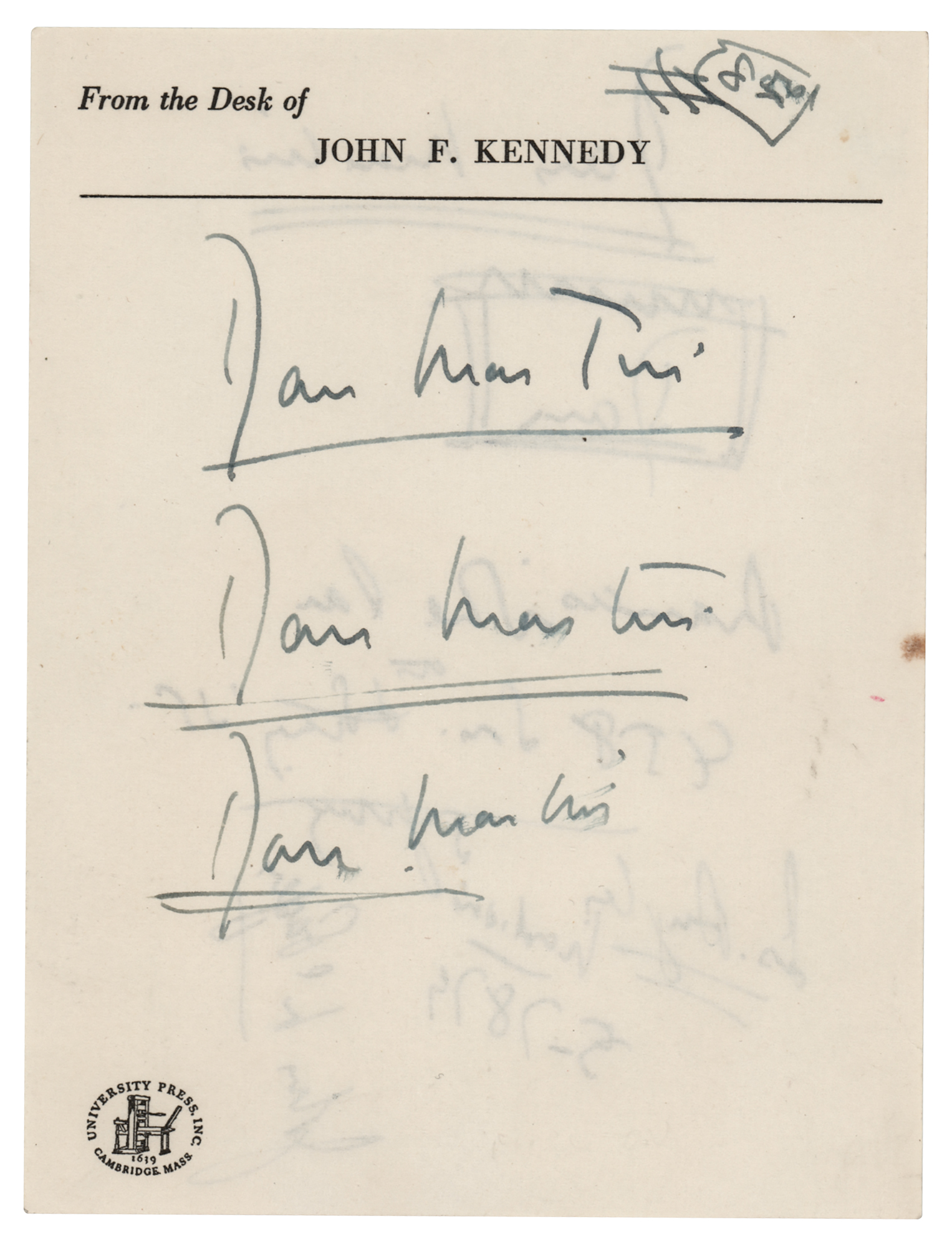John F. Kennedy Handwritten Notes | RR Auction